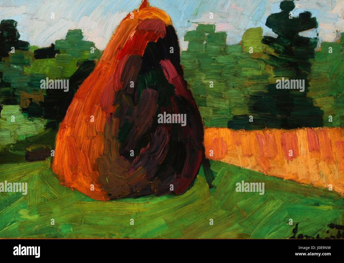 Nemes Lampérth's 'Haystack in Nagybánya,' circa 1910, captures a rural ...