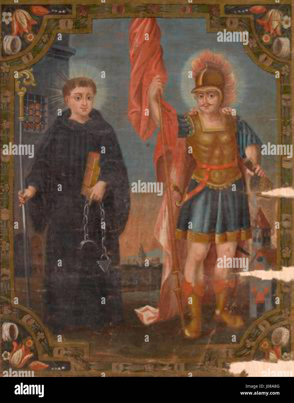 This artwork, depicting Saint Florian and Saint Lenart, is from the ...