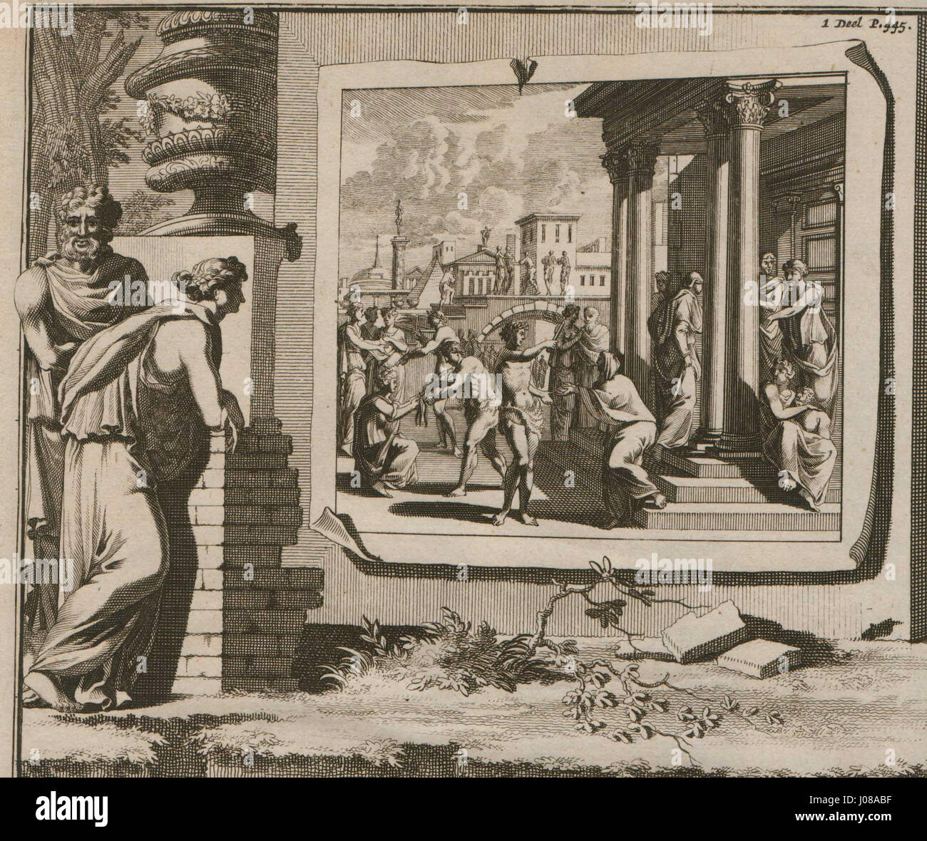 This painting portrays Artemisia, the ancient Greek queen, standing ...