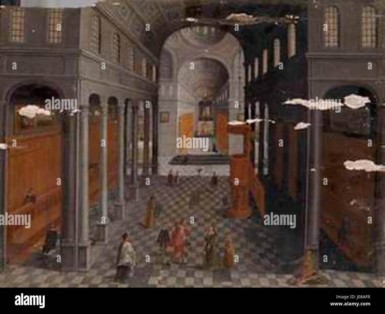 This 17th-century tempera painting portrays the interior of a Dutch ...