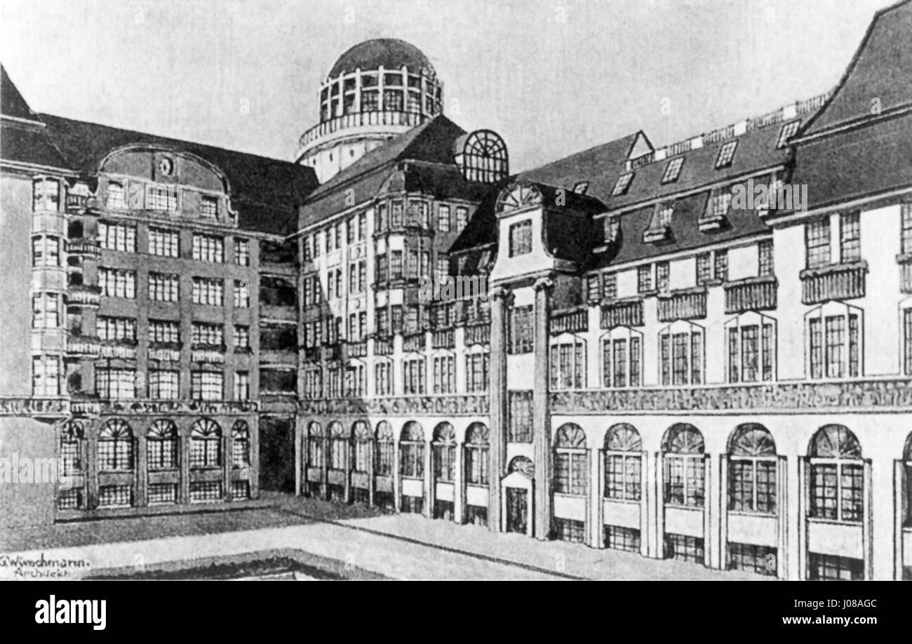 This image of Karl-Liebknecht-Strasse 8-14 in Leipzig focuses on the ...