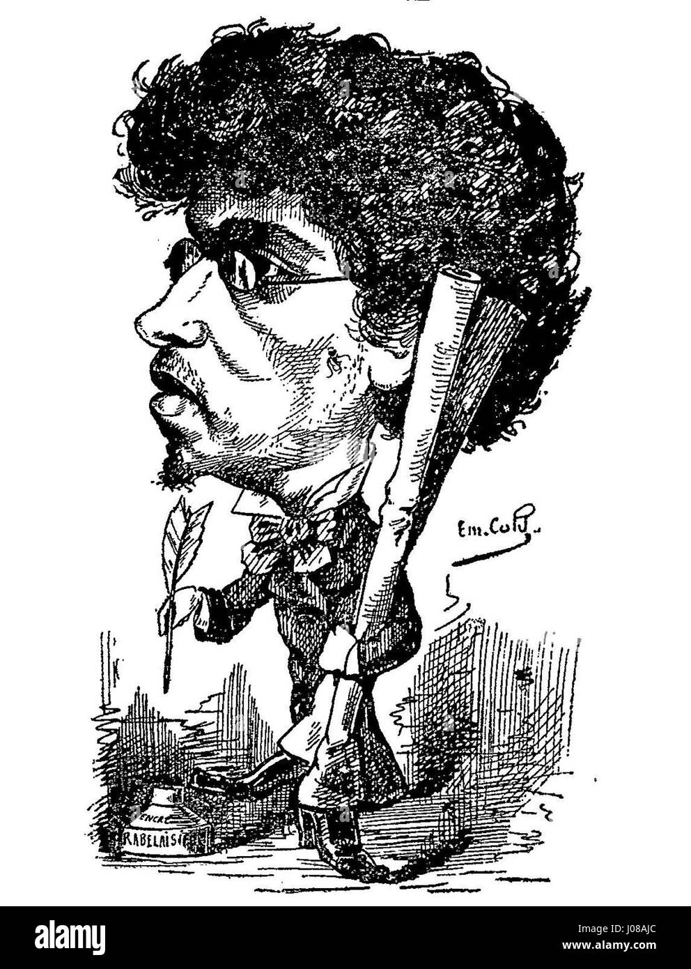 A portrait of Henry Vaudémont, created by French caricaturist Émile ...