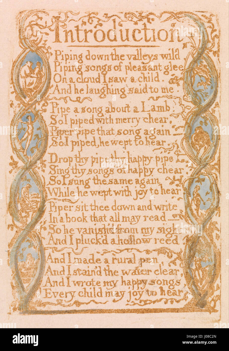 William Blake - Songs of Innocence, Plate 3, Introduction (Bentley 4 ...