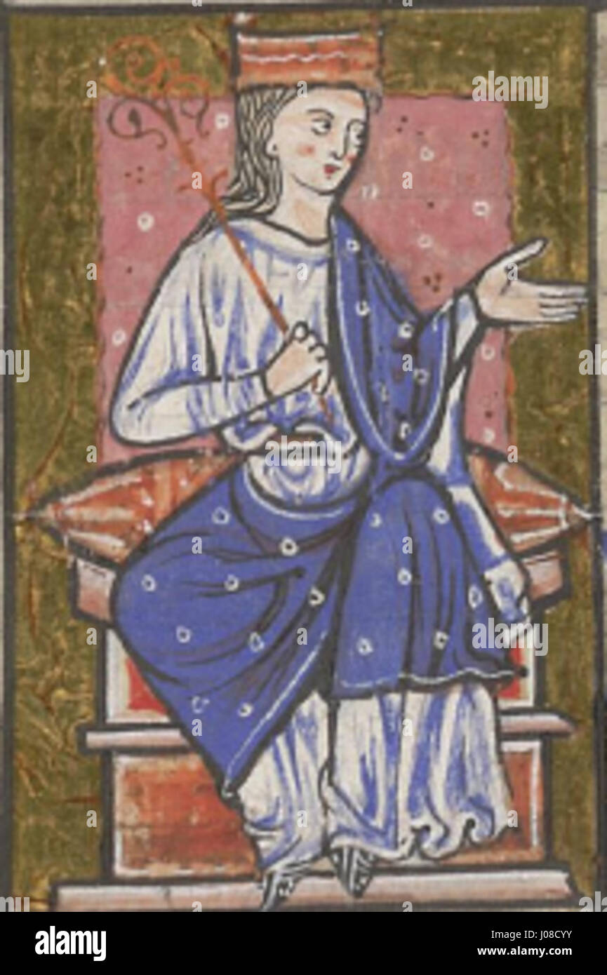 Æthelflæd as depicted in the cartulary of Abingdon Abbey Stock Photo ...