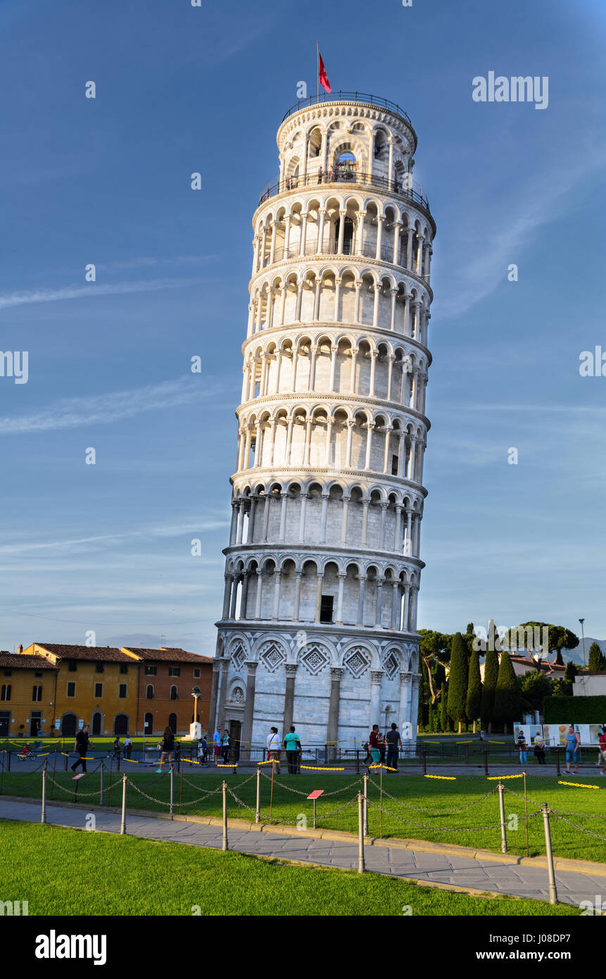 Leaning Tower of Pisa at sunset Stock Photo - Alamy