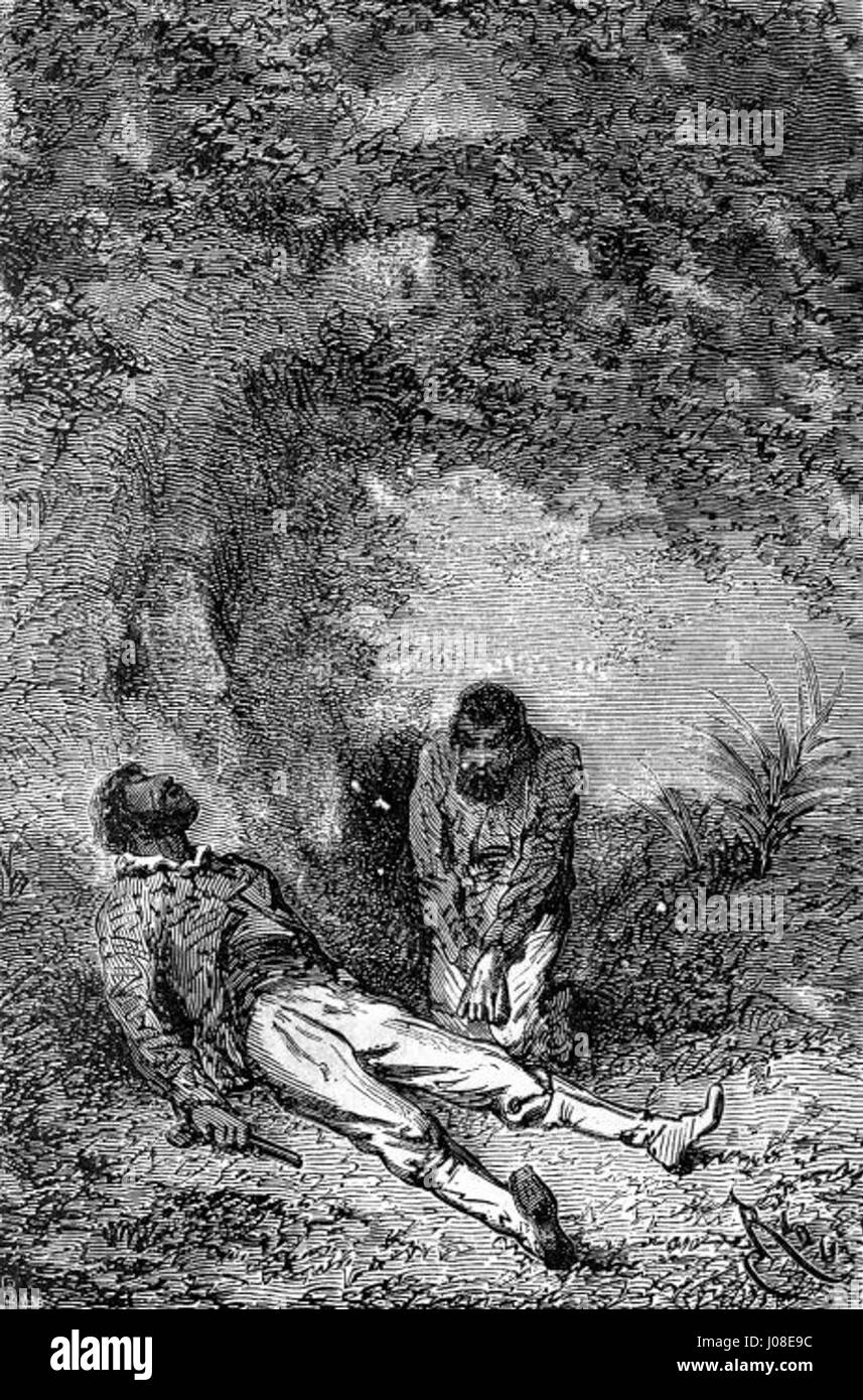 'The Children of Captain Grant' by Édouard Riou captures a key scene ...