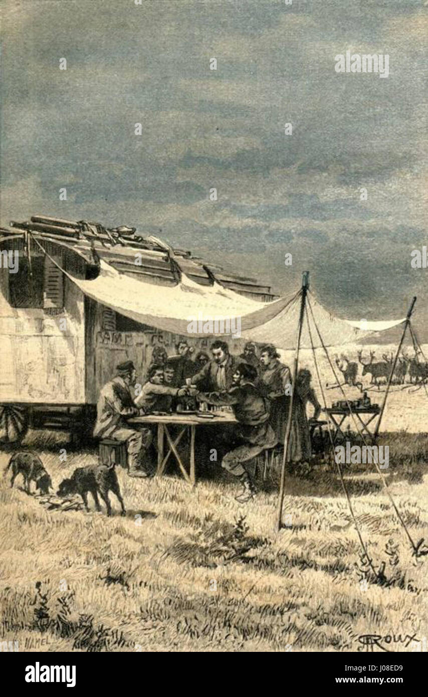 George Roux's 'César Cascabel' from 1871 illustrates a lively scene ...