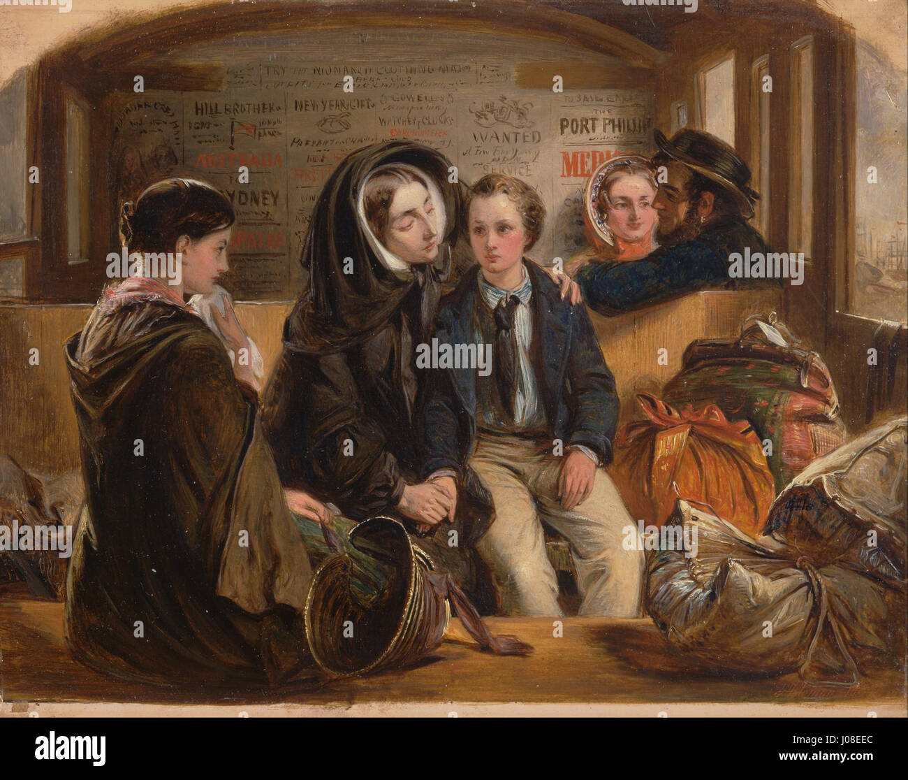 'Second Class - The Parting' by Abraham Solomon depicts an emotional ...