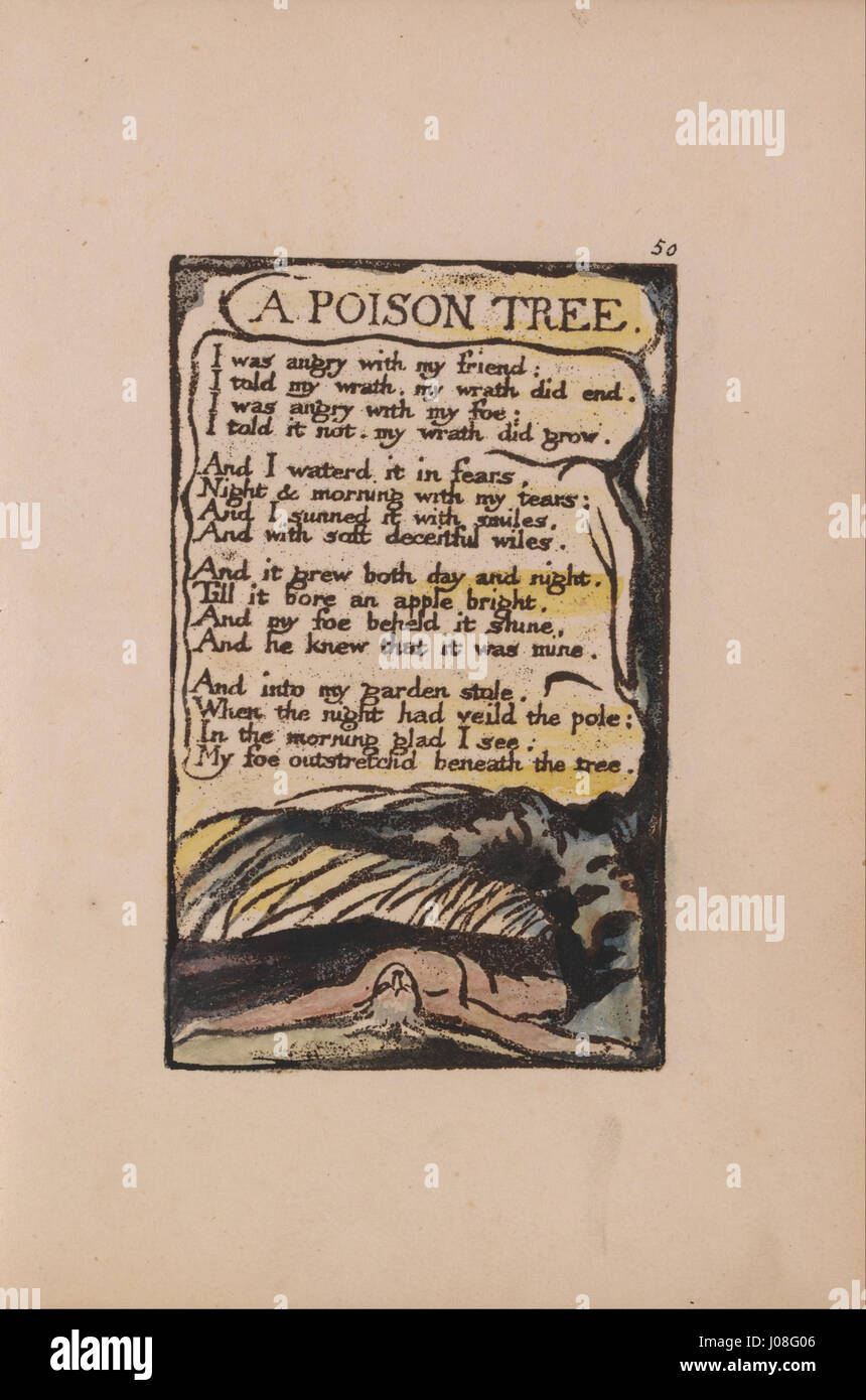 William blake a poison tree hi-res stock photography and images - Alamy