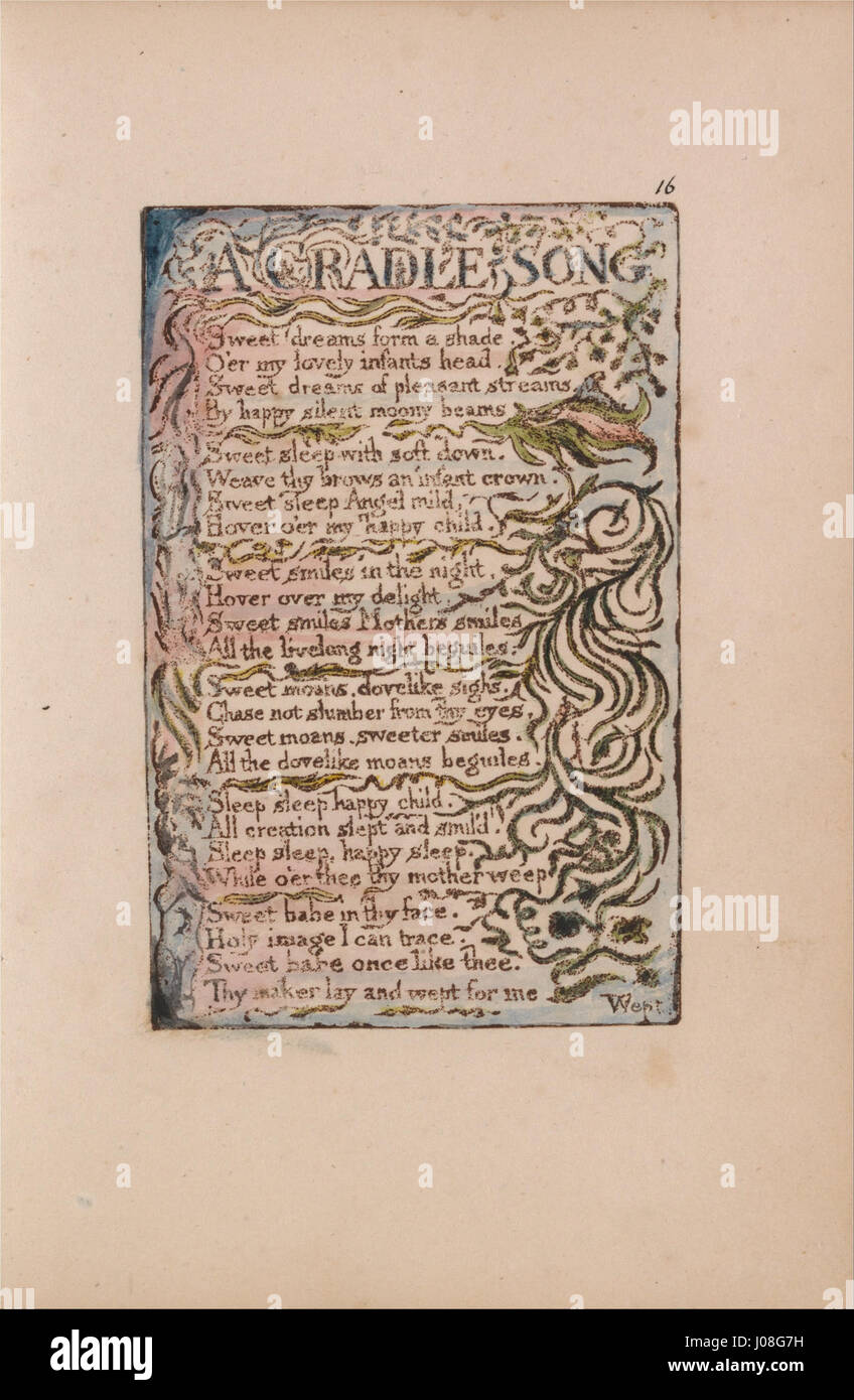 William Blake - Songs of Innocence and of Experience, Plate 16, A ...