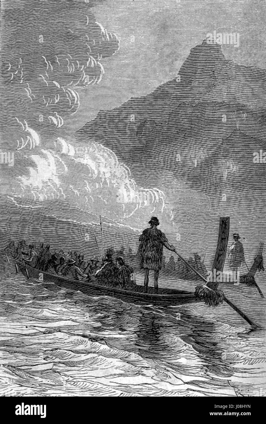 ‘The Children of Captain Grant’ by Édouard Riou illustrates a key scene ...