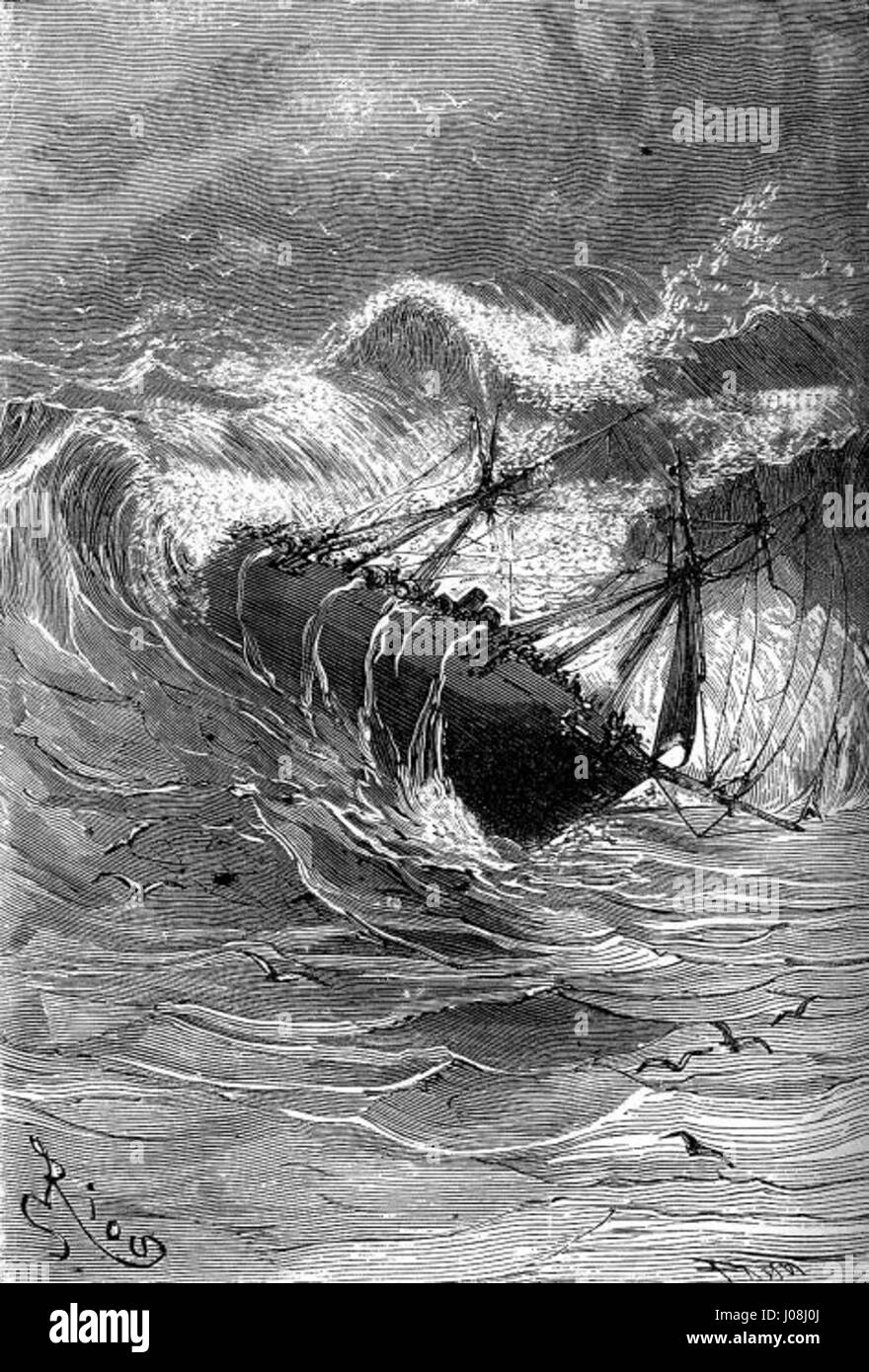 'The Children of Captain Grant' by Édouard Riou is an illustration from ...