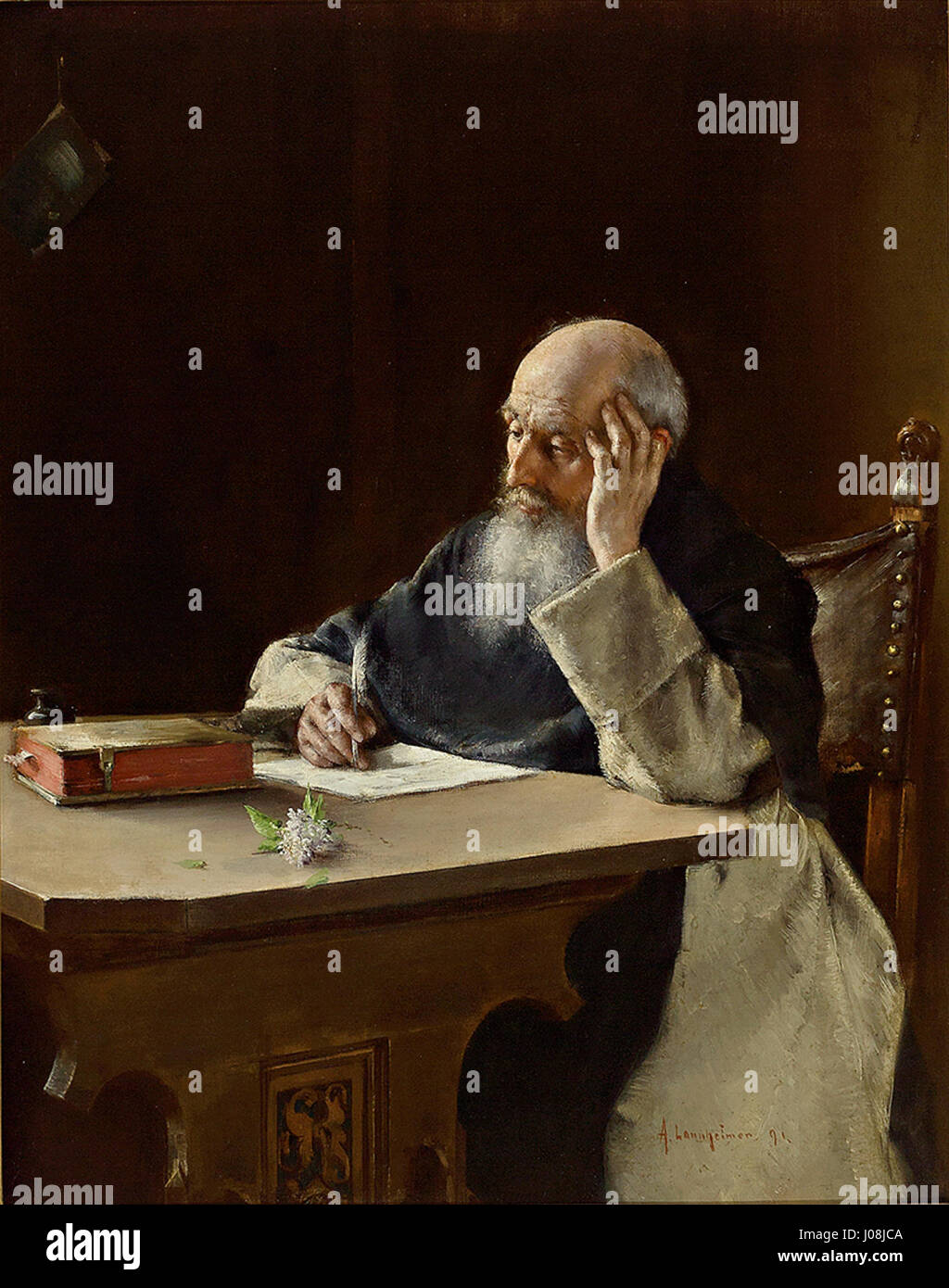 Anton Laupheimer’s 'Schreibender Mönch' (Monk Writing) is a ...