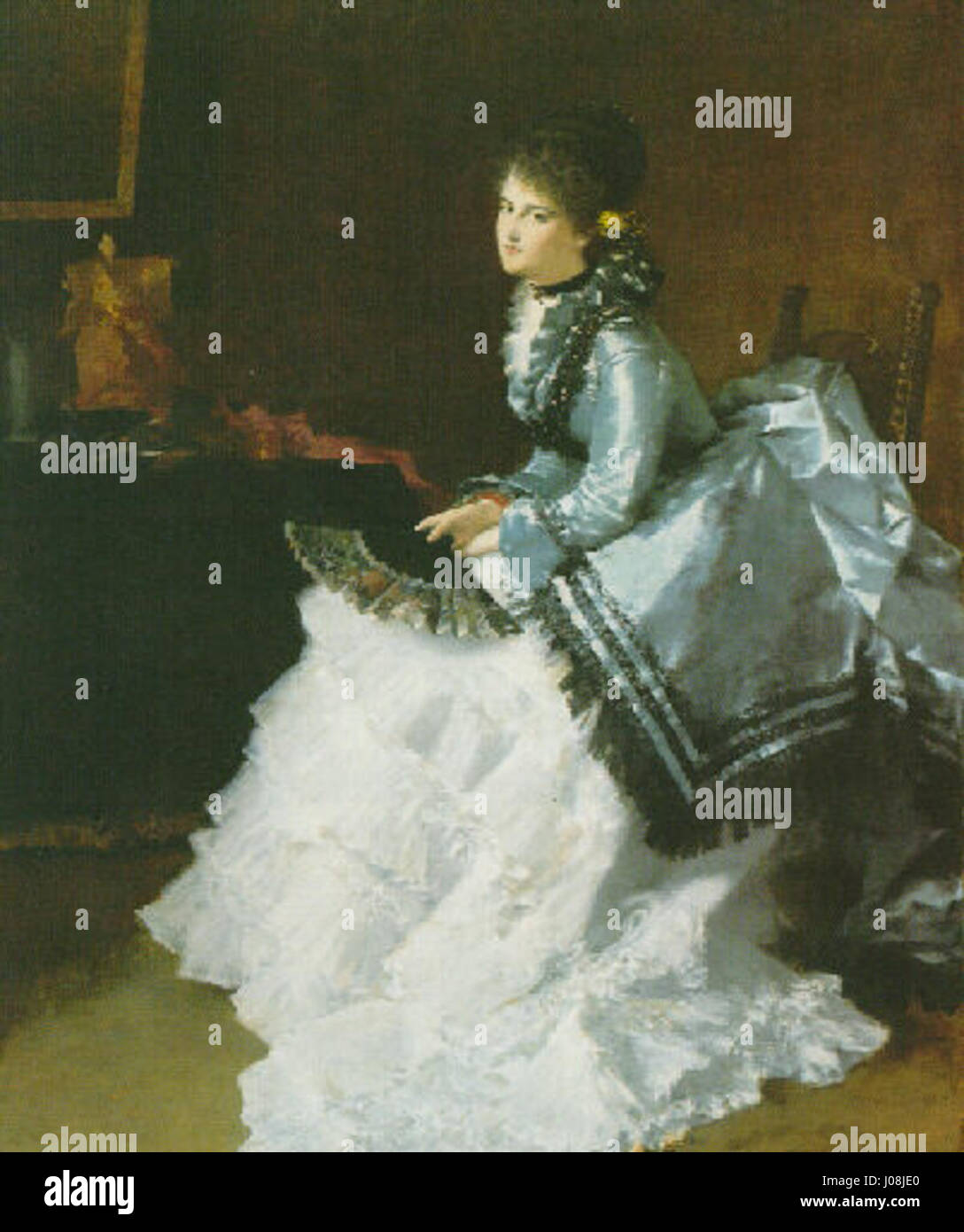 Albert von Keller's 1875 portrait of the Munich actress Mimi Cramer ...