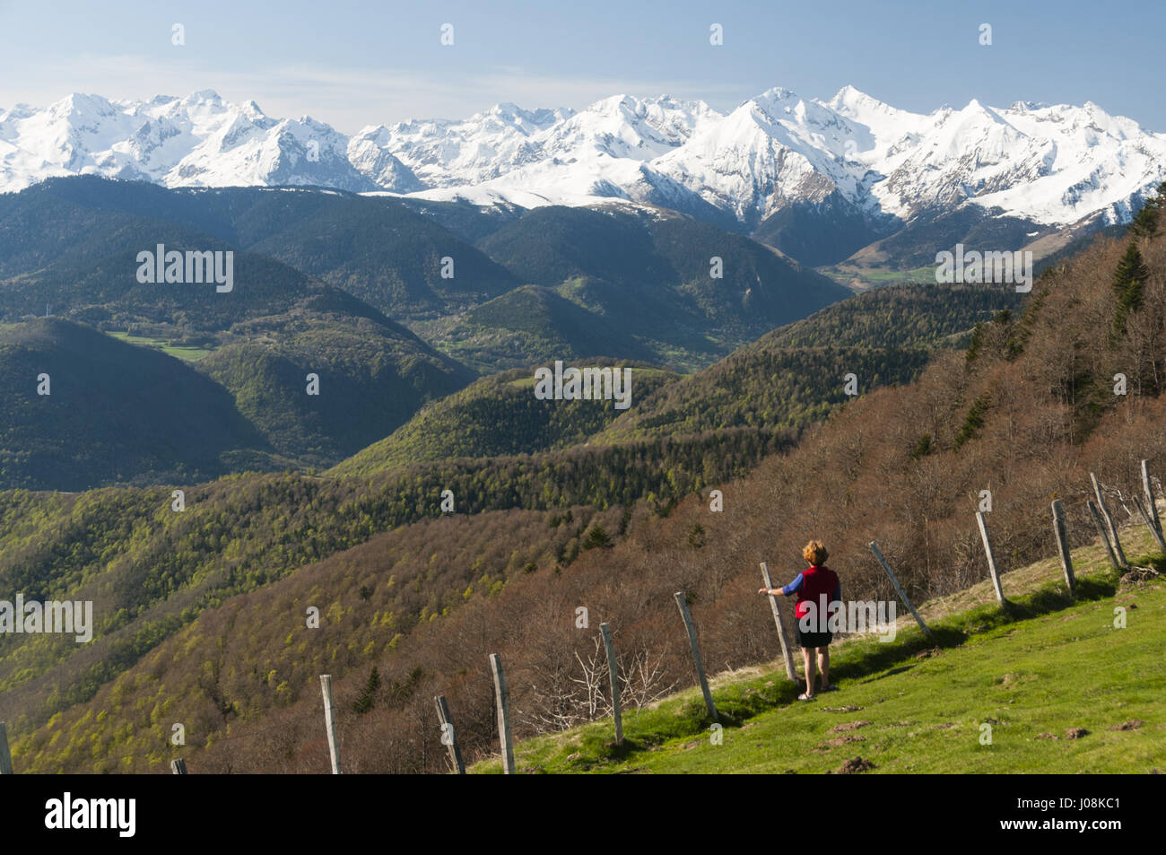 France, Pyrenees, Col d'Aspin pass, landscape with mountains Stock ...
