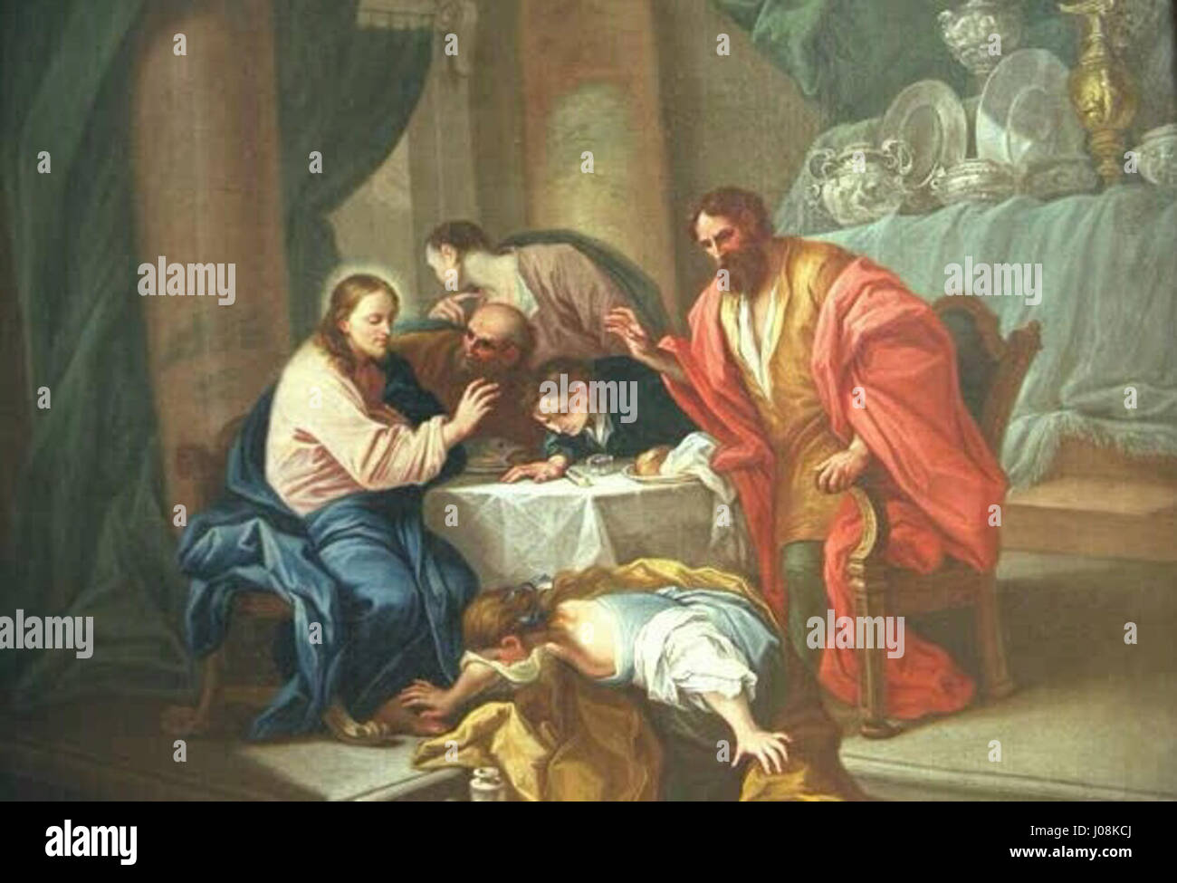 Mary magdalene washing feet hi-res stock photography and images - Alamy