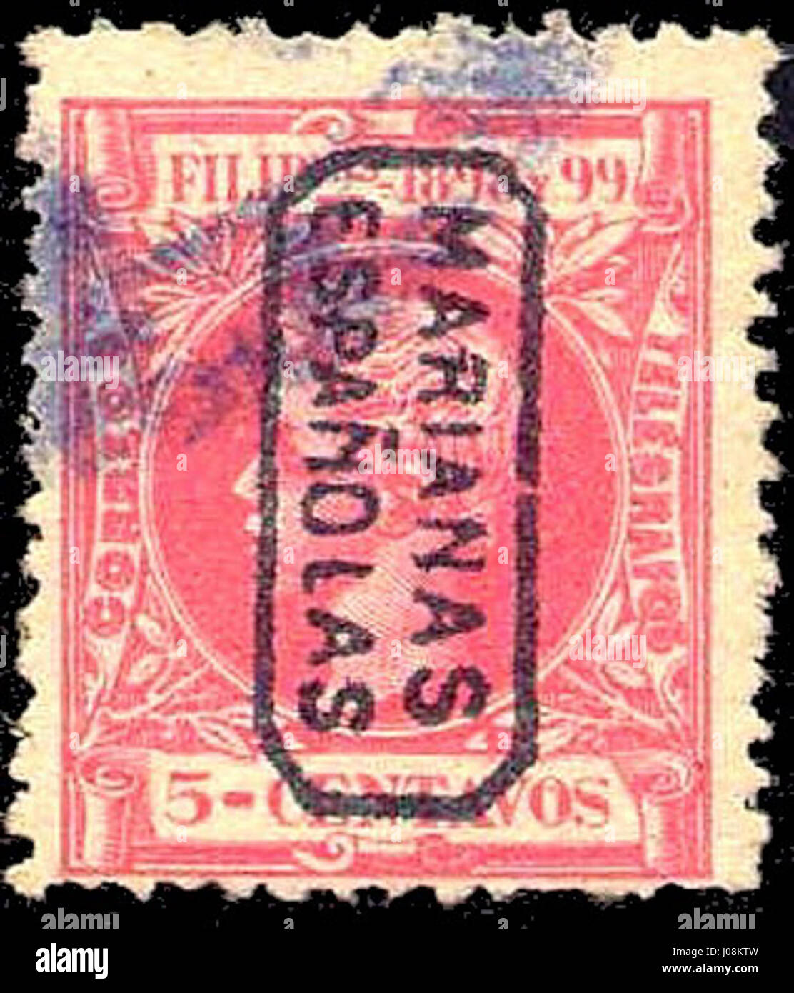 The Spanish stamp from the Mariana Islands, issued between 1898-99 ...