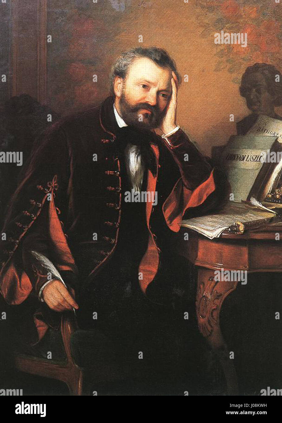 This is a portrait of Hungarian composer Ferenc Erkel and his ...