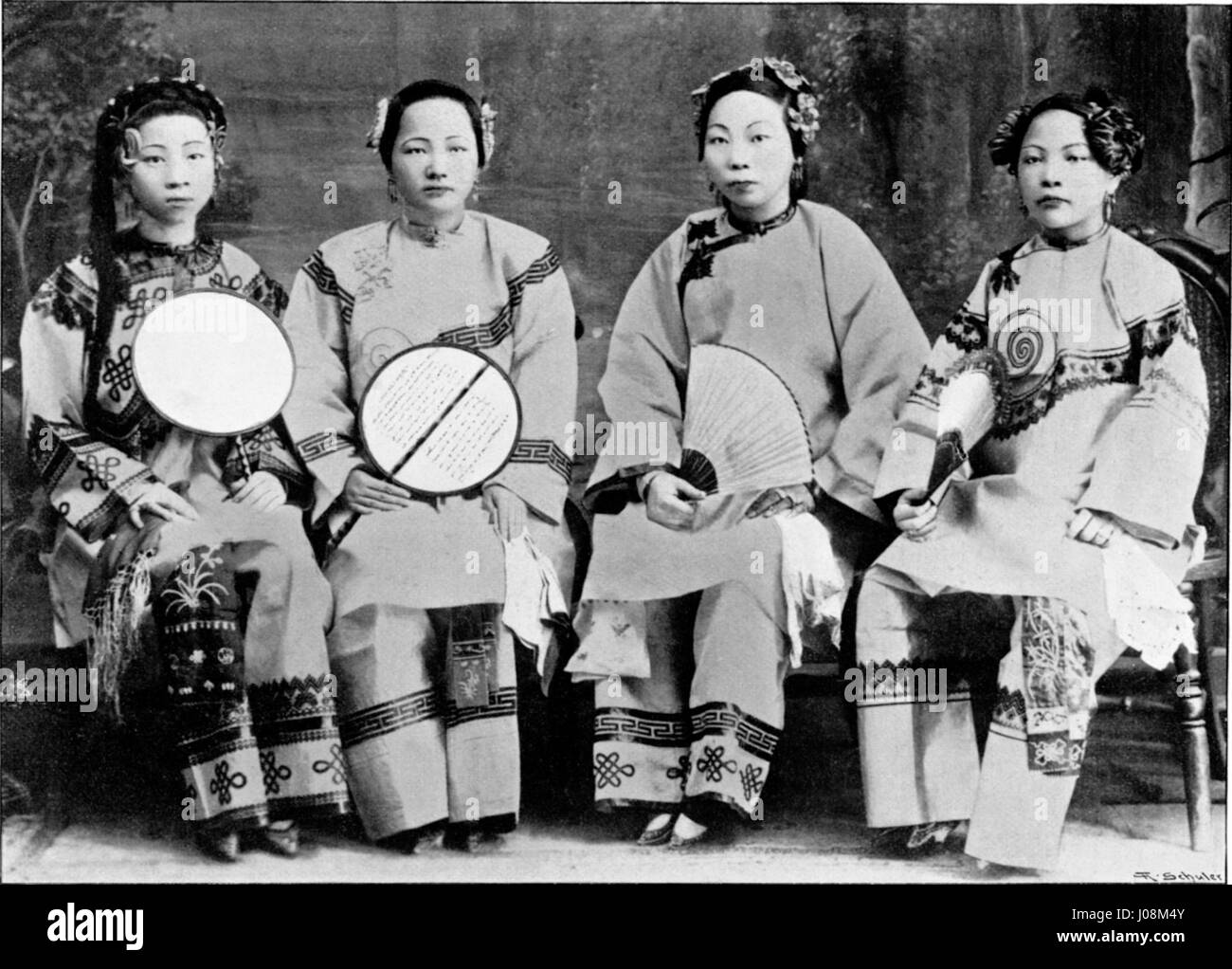 This artwork depicts four Chinese girls from Amoy, China. The ...