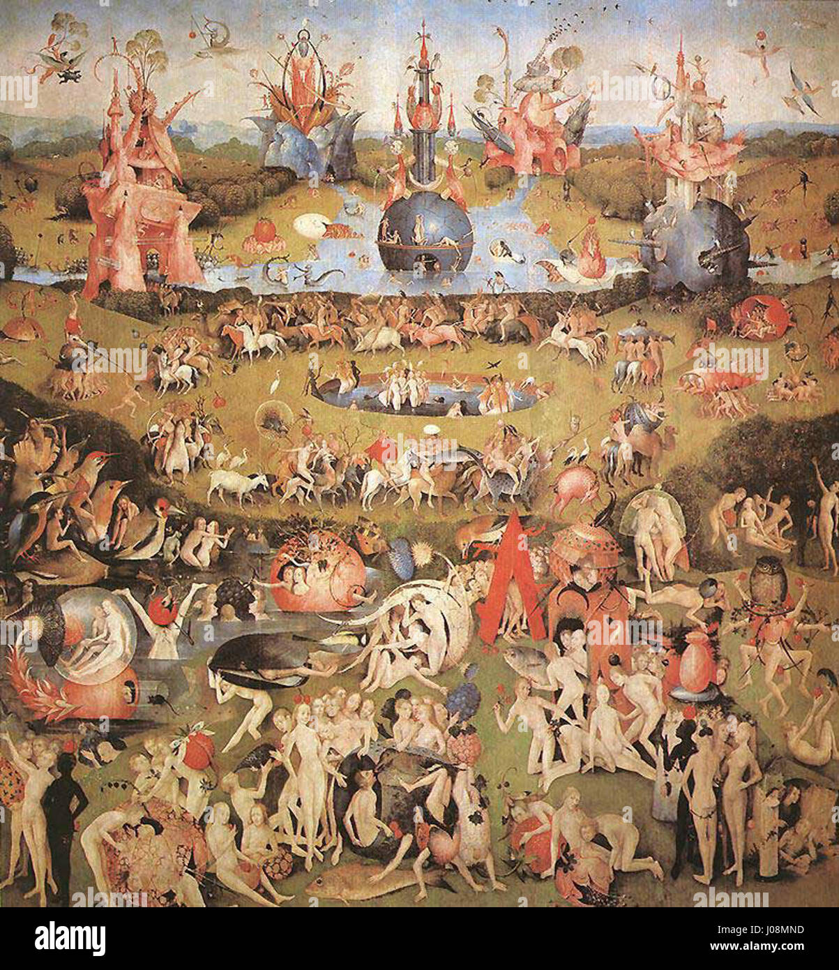 'Der Garten der Lüste' (The Garden of Earthly Delights) by Hieronymus Bosch is a famous triptych ...
