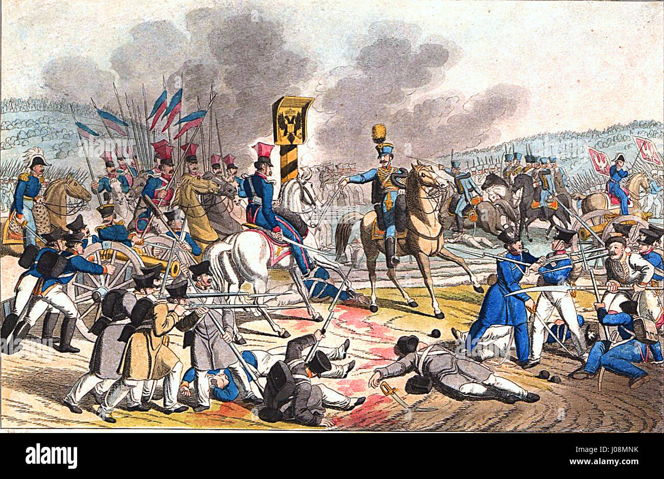 This historic painting shows General Józef Dwernicki crossing the ...