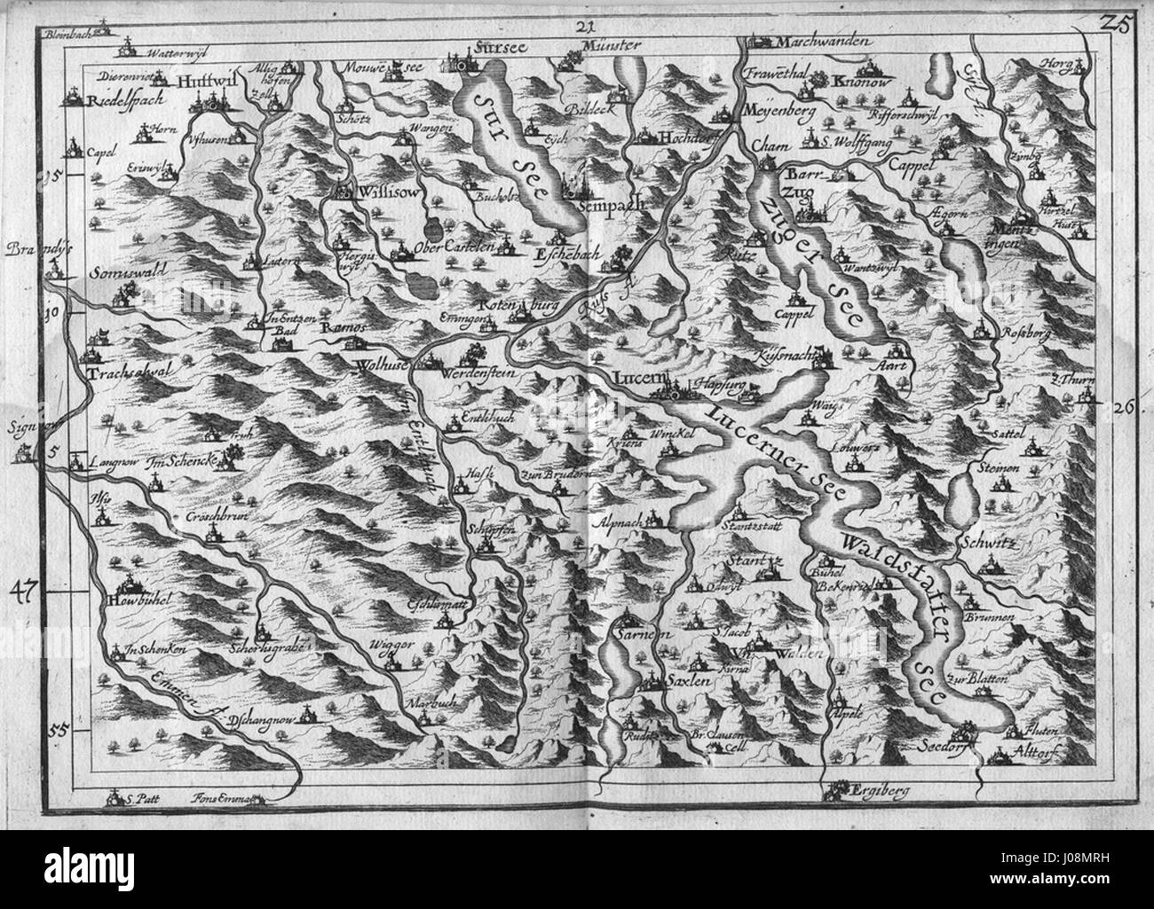 'Schwaben' by Georg Bodenehr is a detailed map of the Swabia region of ...
