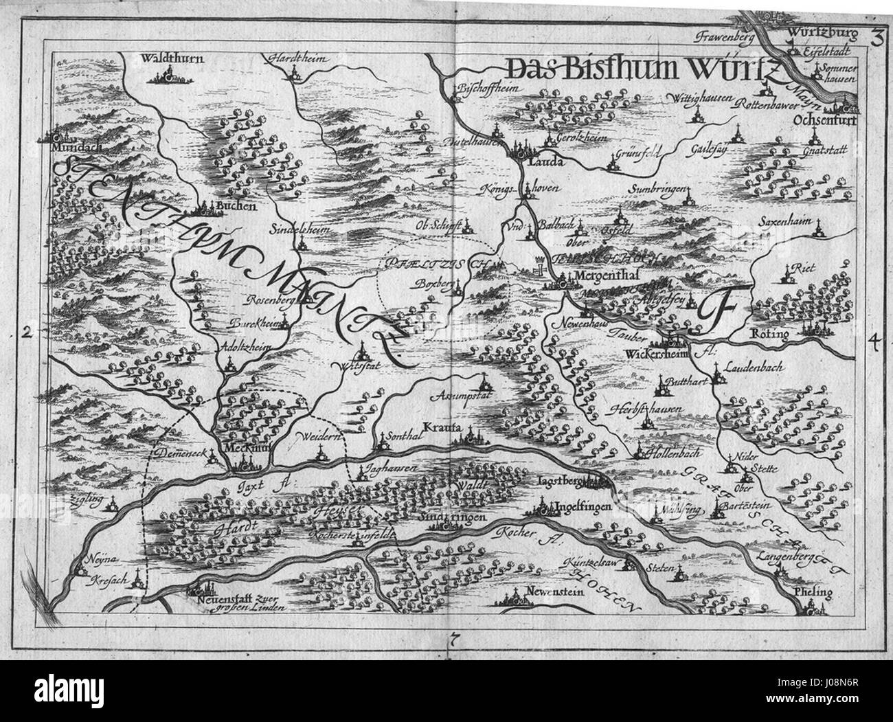 'Schwaben 03' by Georg Bodenehr is a 17th-century German engraving ...