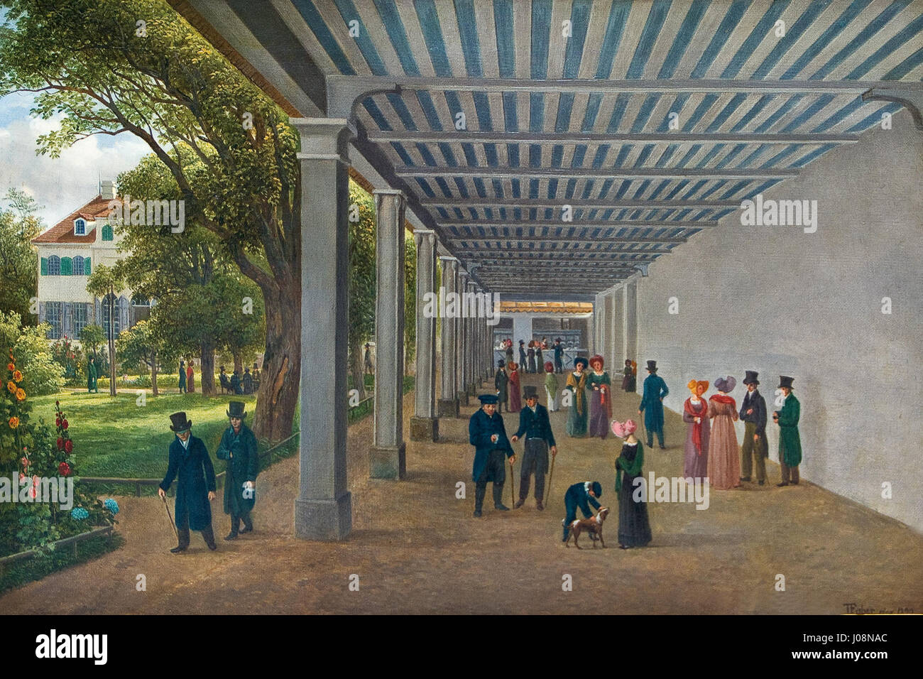 Karl Gottfried Traugott Faber's painting depicts the Trinkhalle in ...