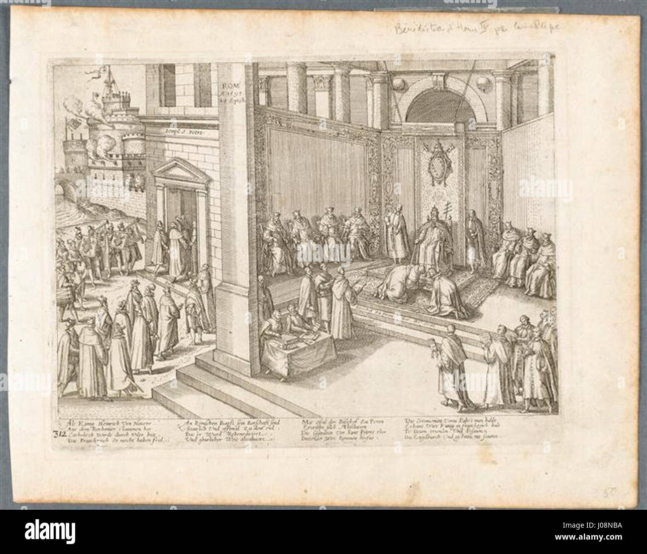 This historical painting depicts King Henri IV of France receiving ...