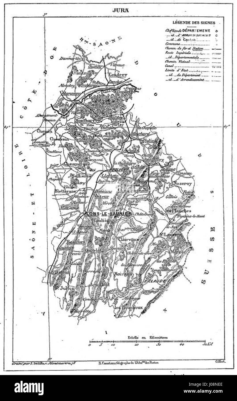 A 19th-century French illustrated geography book, detailing France and ...