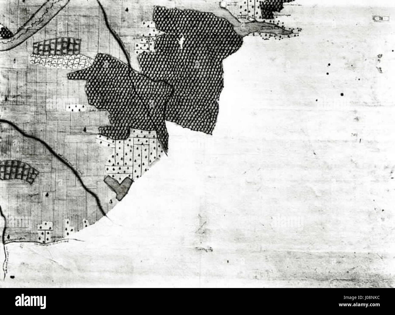This forest map, 'Kiesersche Forstkarte Nr. 71', created in the 18th ...