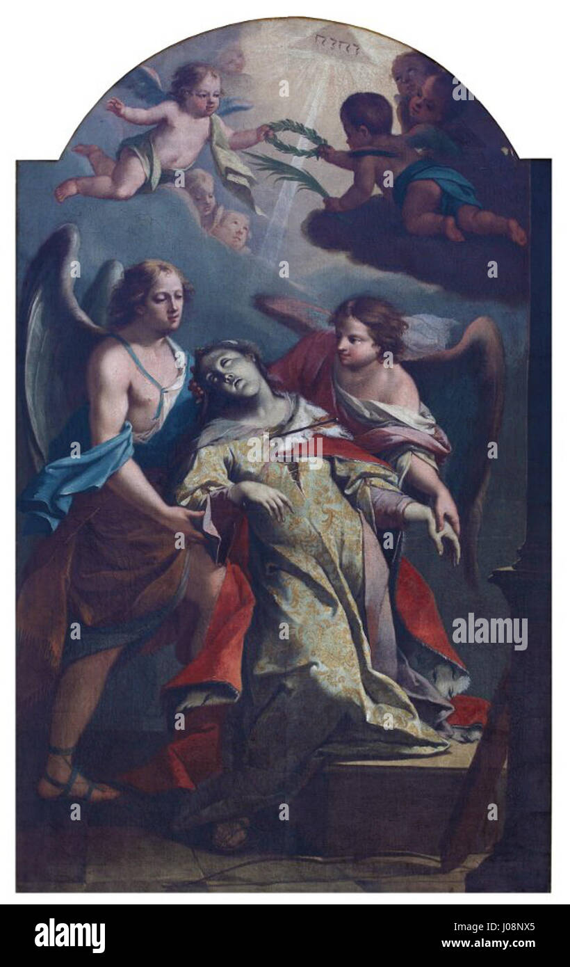 'Smrt sv. Ursule' (Death of St. Ursula) by Valentin Metzinger depicts ...