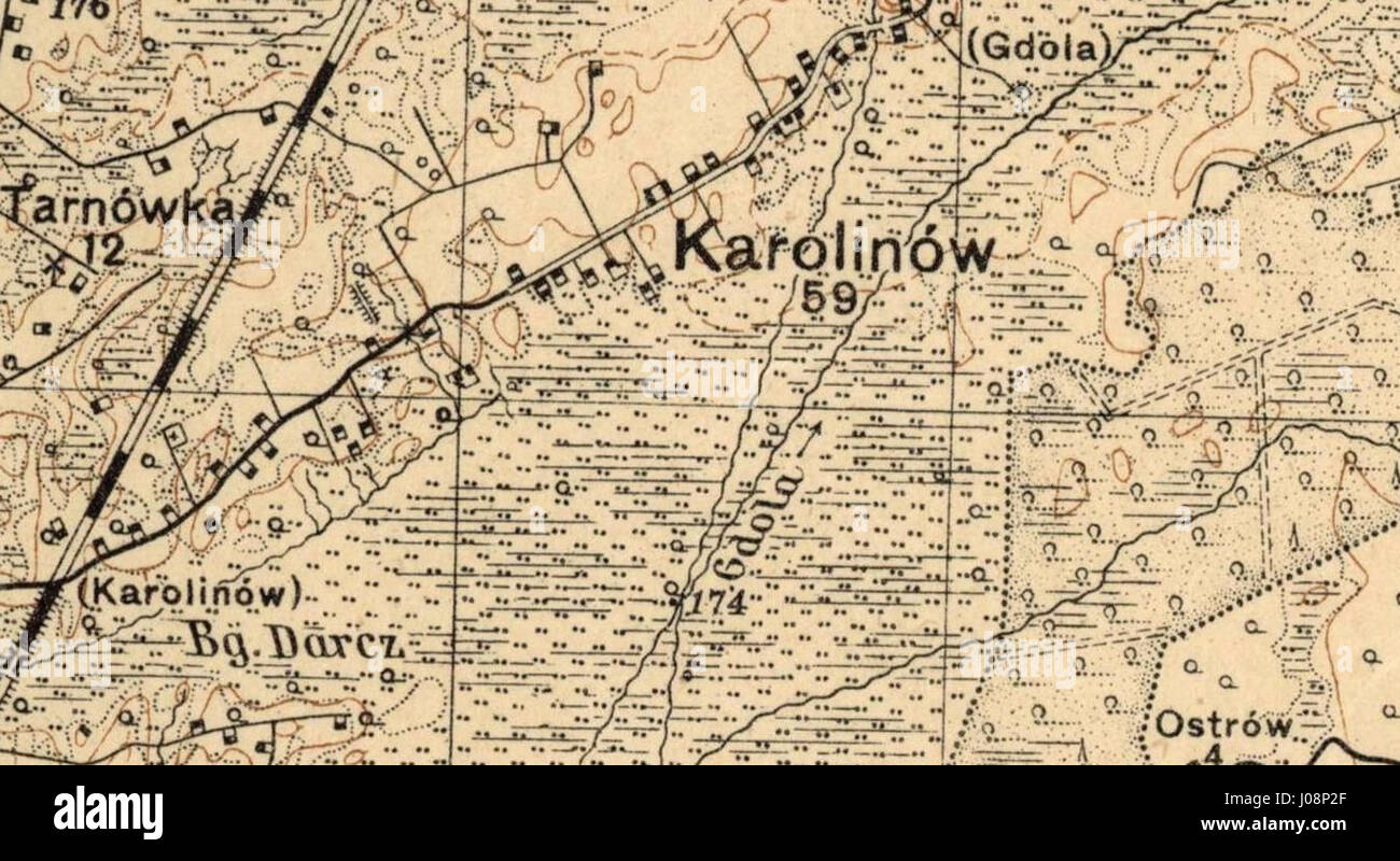 ‘Karolinów na mapie Wojskowego Instytutu Geograficznego z 1931 r’ is a ...