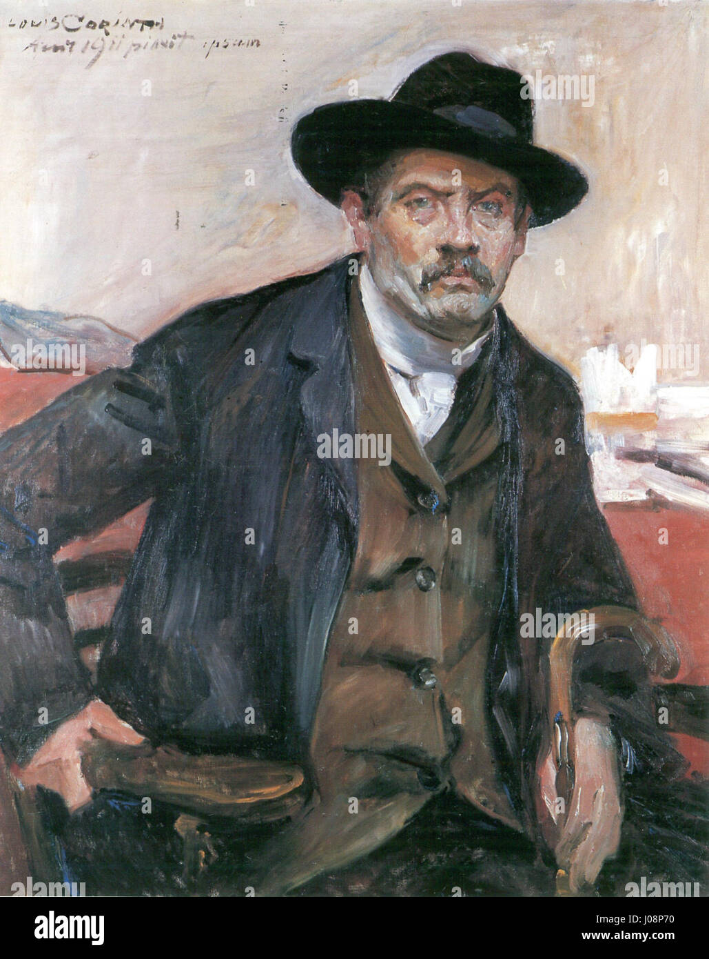Lovis Corinth’s 'Selbstporträt mit schwarzem Hut und Stock' (Self ...