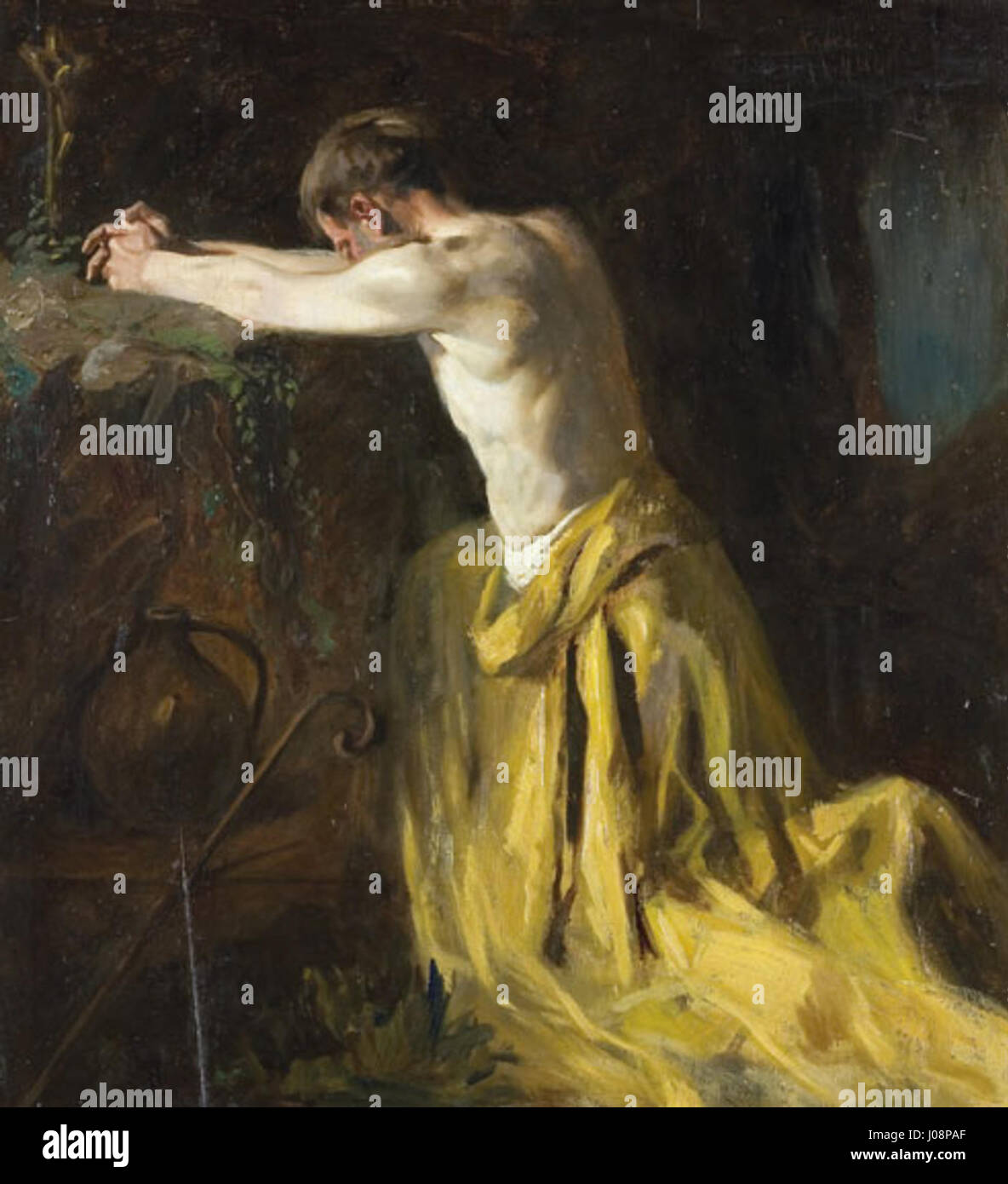 *The Hermit* by Czech artist Kukán, painted in 1921, portrays a ...