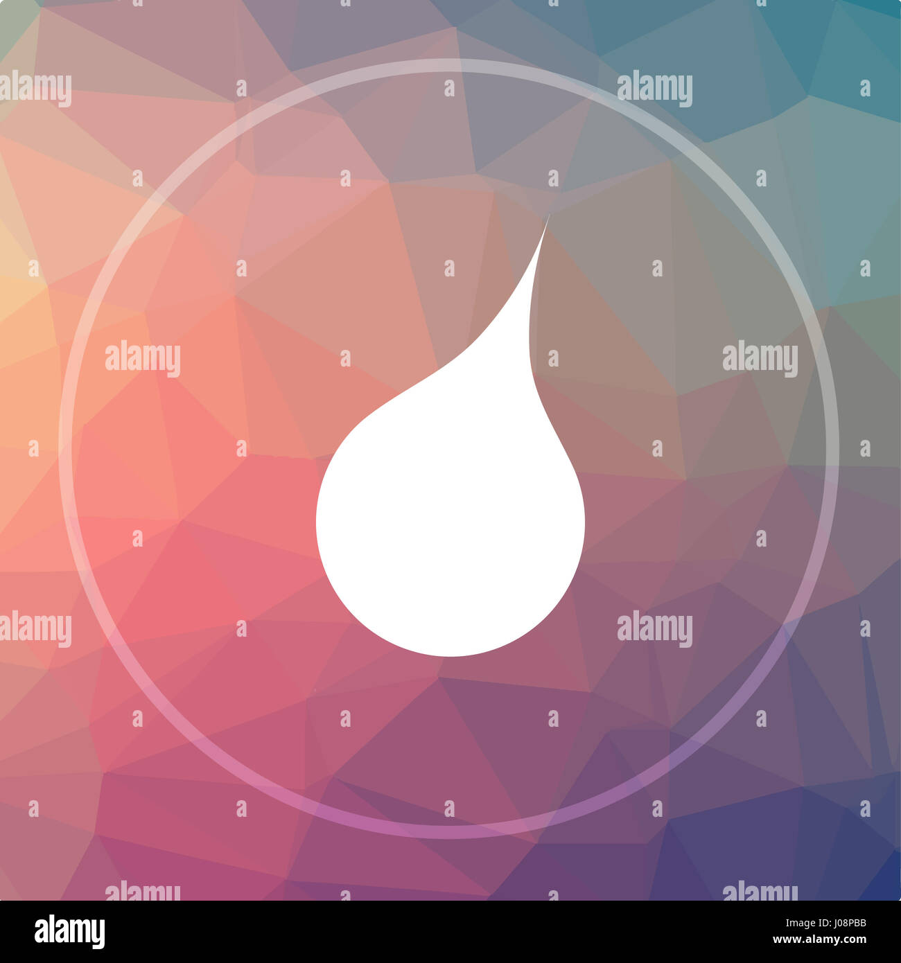 Rain icon. Rain website button on low poly background Stock Photo - Alamy