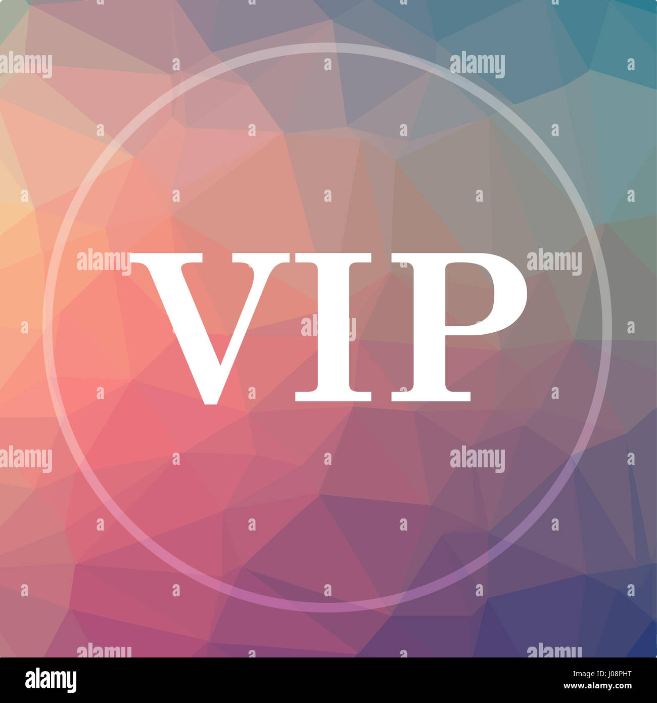 VIP icon. VIP website button on low poly background Stock Photo - Alamy