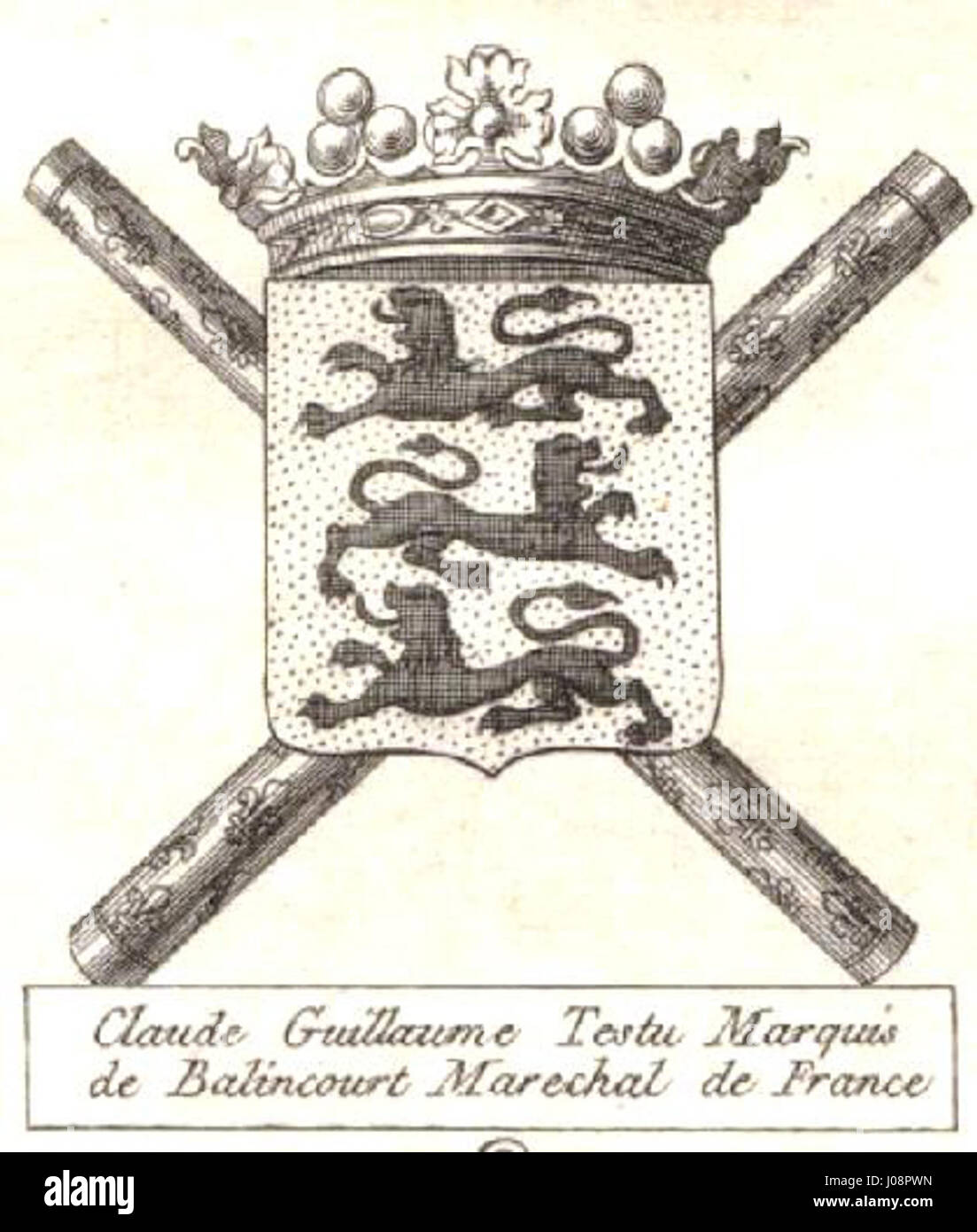 This artwork depicts a French Marshal of France in full military ...