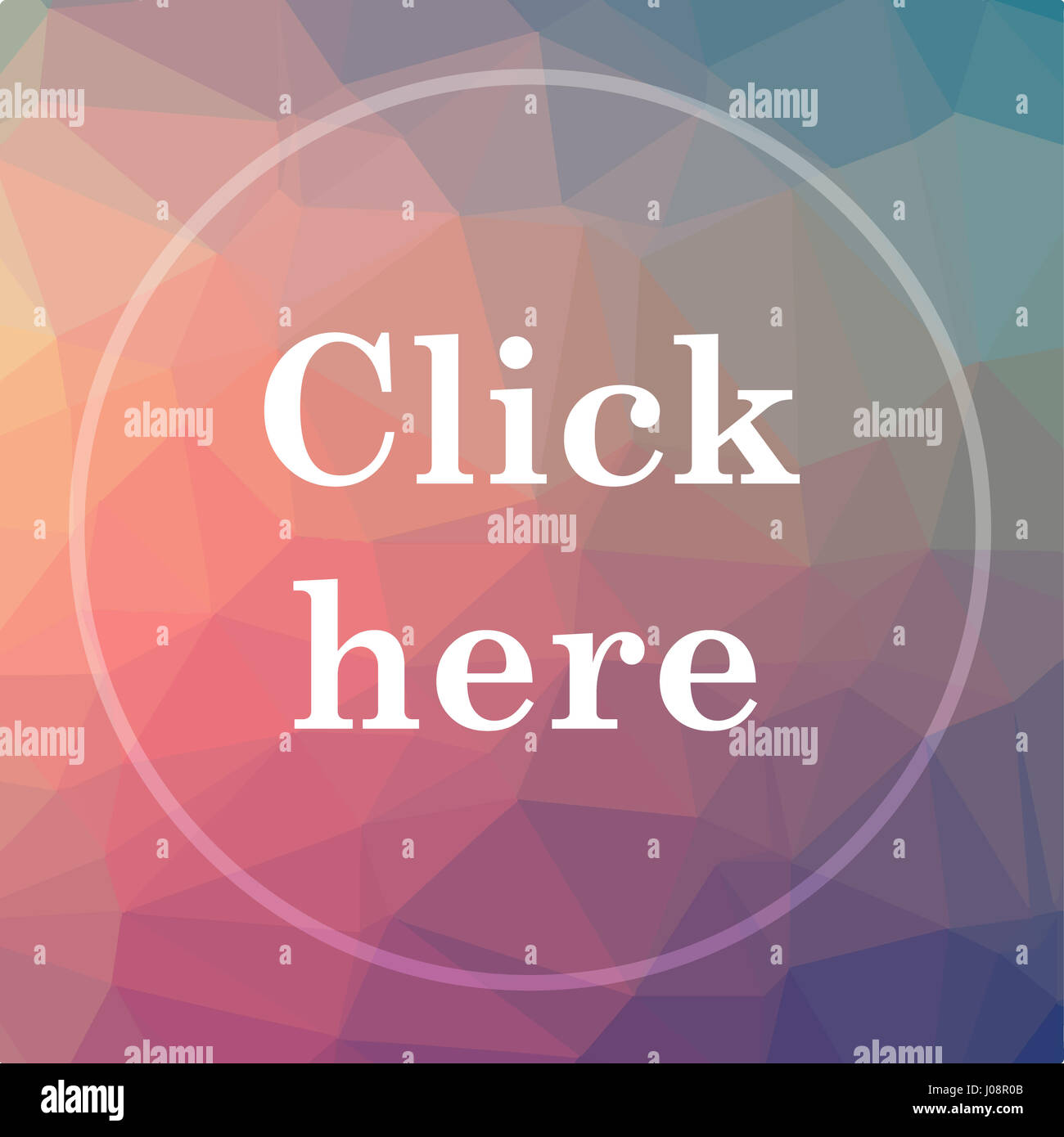 Click here icon. Click here website button on low poly background Stock ...