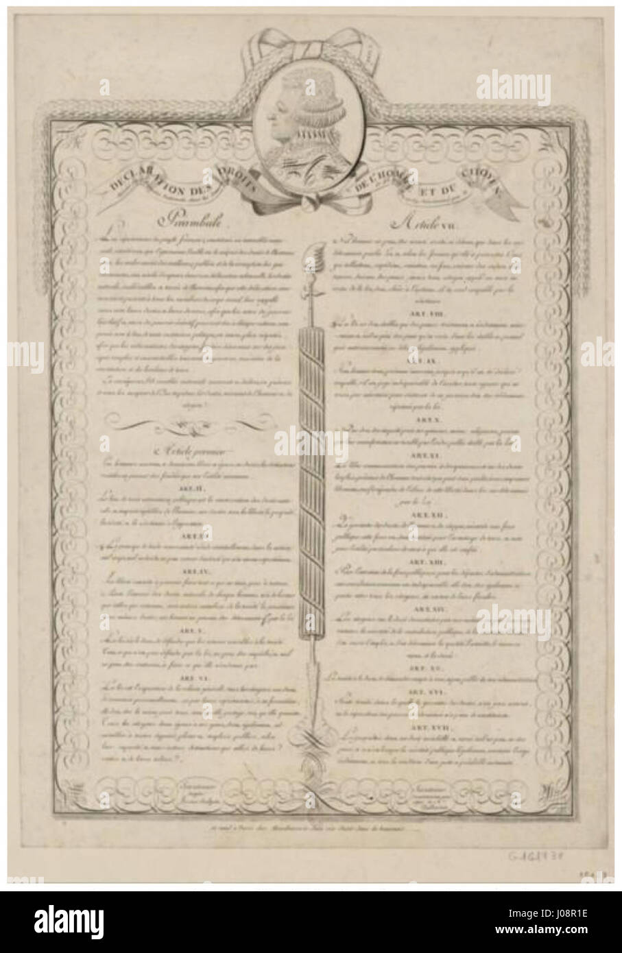 The 'Declaration of the Rights of Man and of the Citizen' manuscript ...