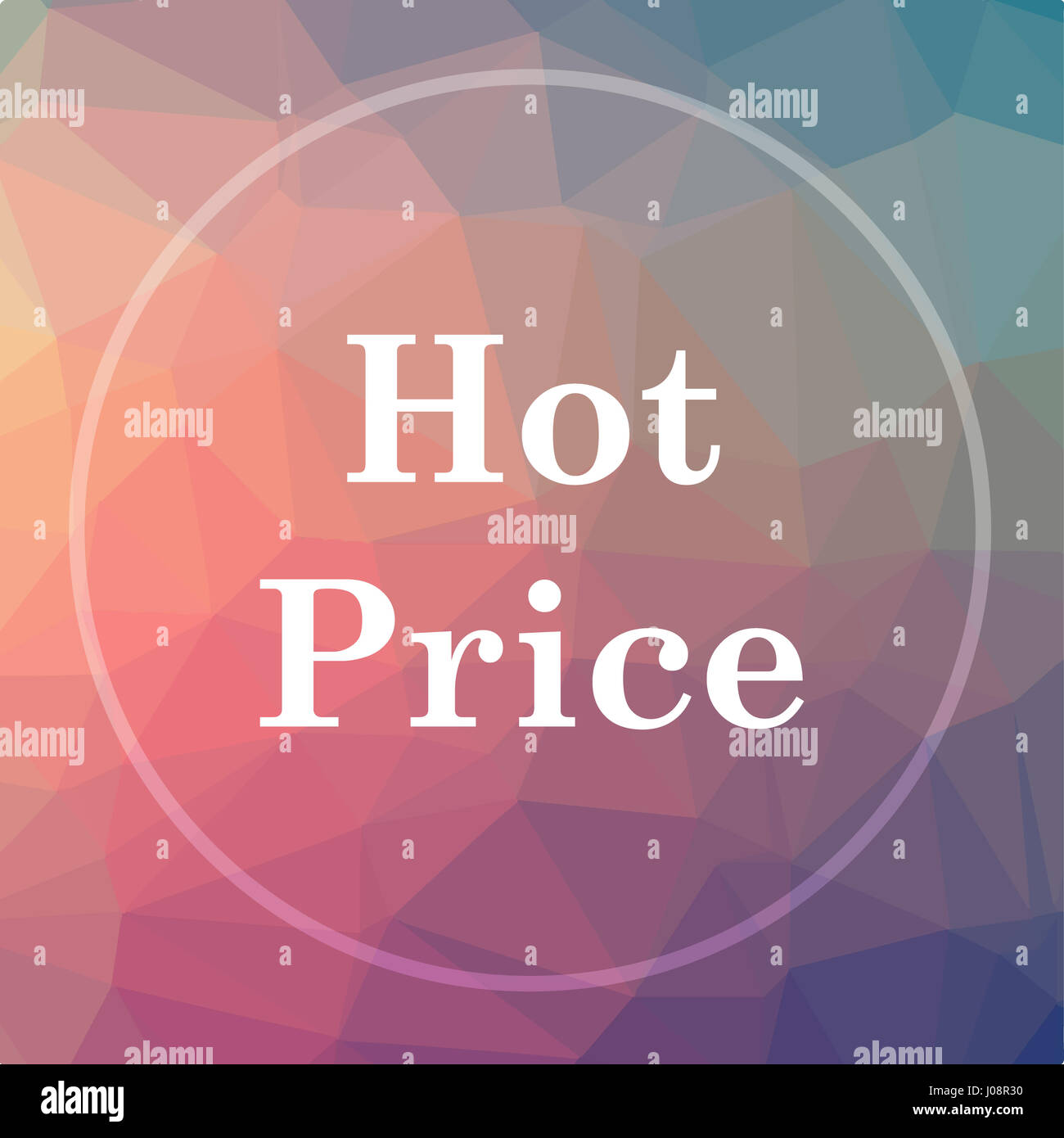 Hot price icon. Hot price website button on low poly background Stock ...