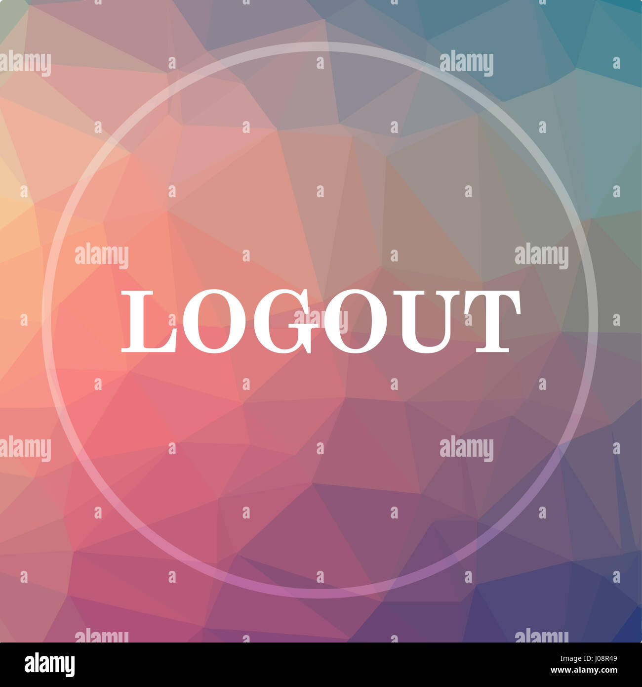 Logout icon. Logout website button on low poly background Stock Photo ... Logout icon. Logout website button on low poly background Stock Photo ...