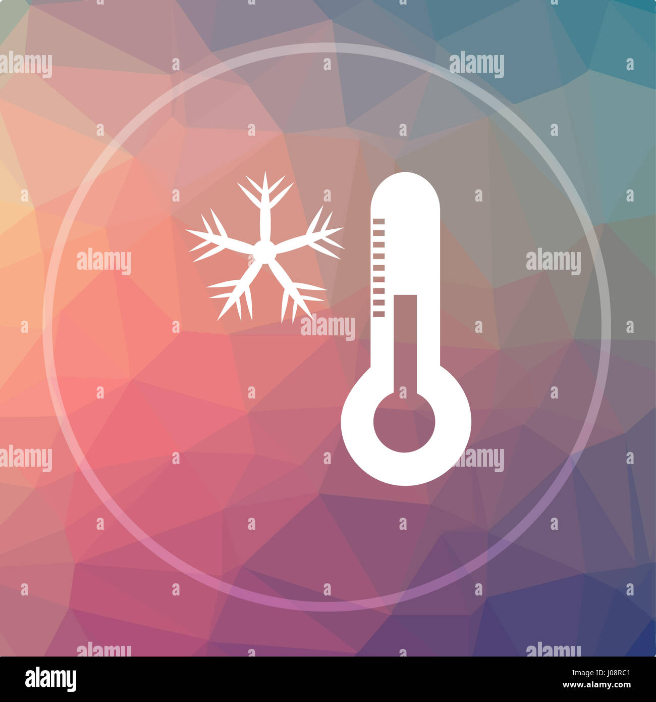 Snowflake with thermometer icon. Snowflake with thermometer website ...