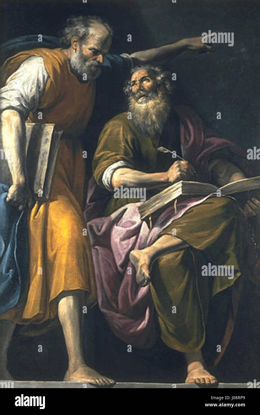 'San Marcos escribe sus Evangelios al dictado de San Pedro' by Pasquale ...