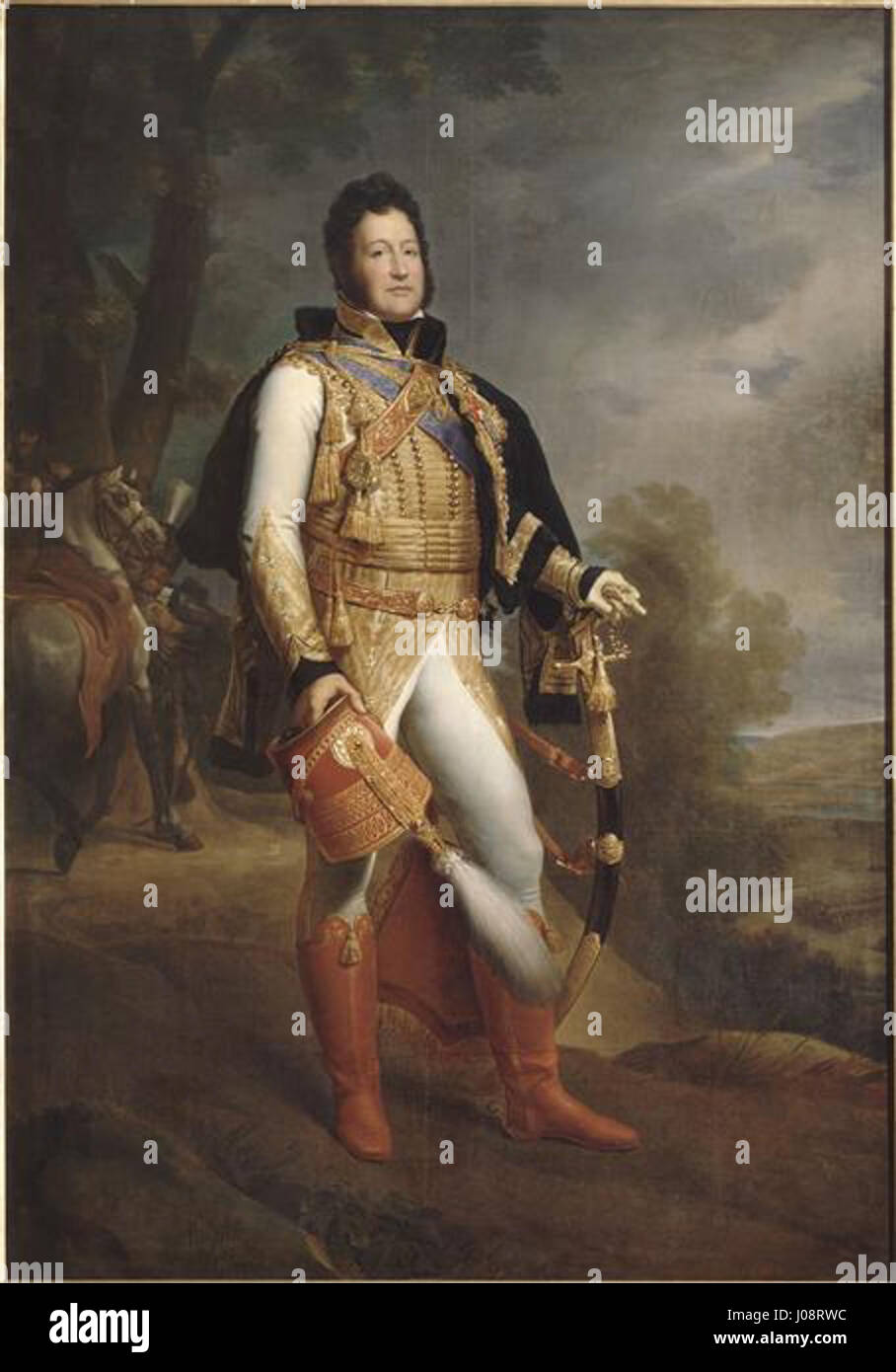 The portrait of Louis-Philippe Ier, Duke of Orléans, painted in 1817 ...