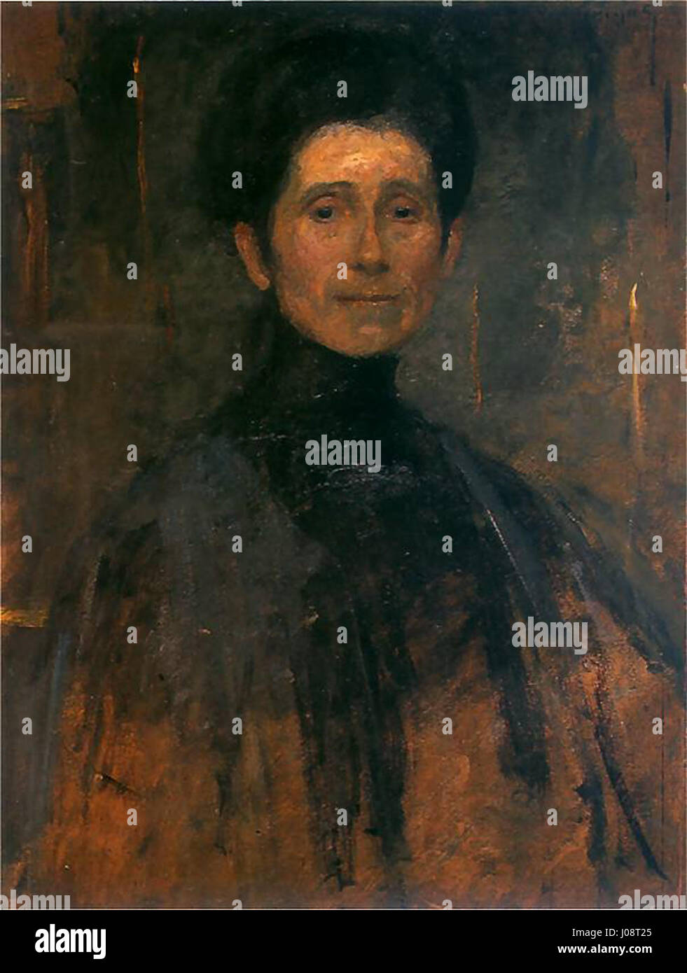 'Autoportret' (Self-Portrait) by Olga Boznańska, created in 1906, is a ...