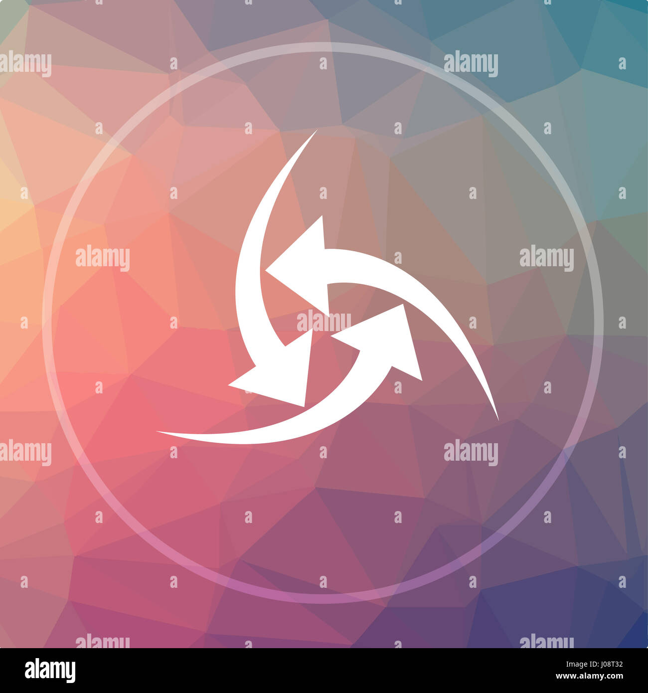 Change icon. Change website button on low poly background Stock Photo ...