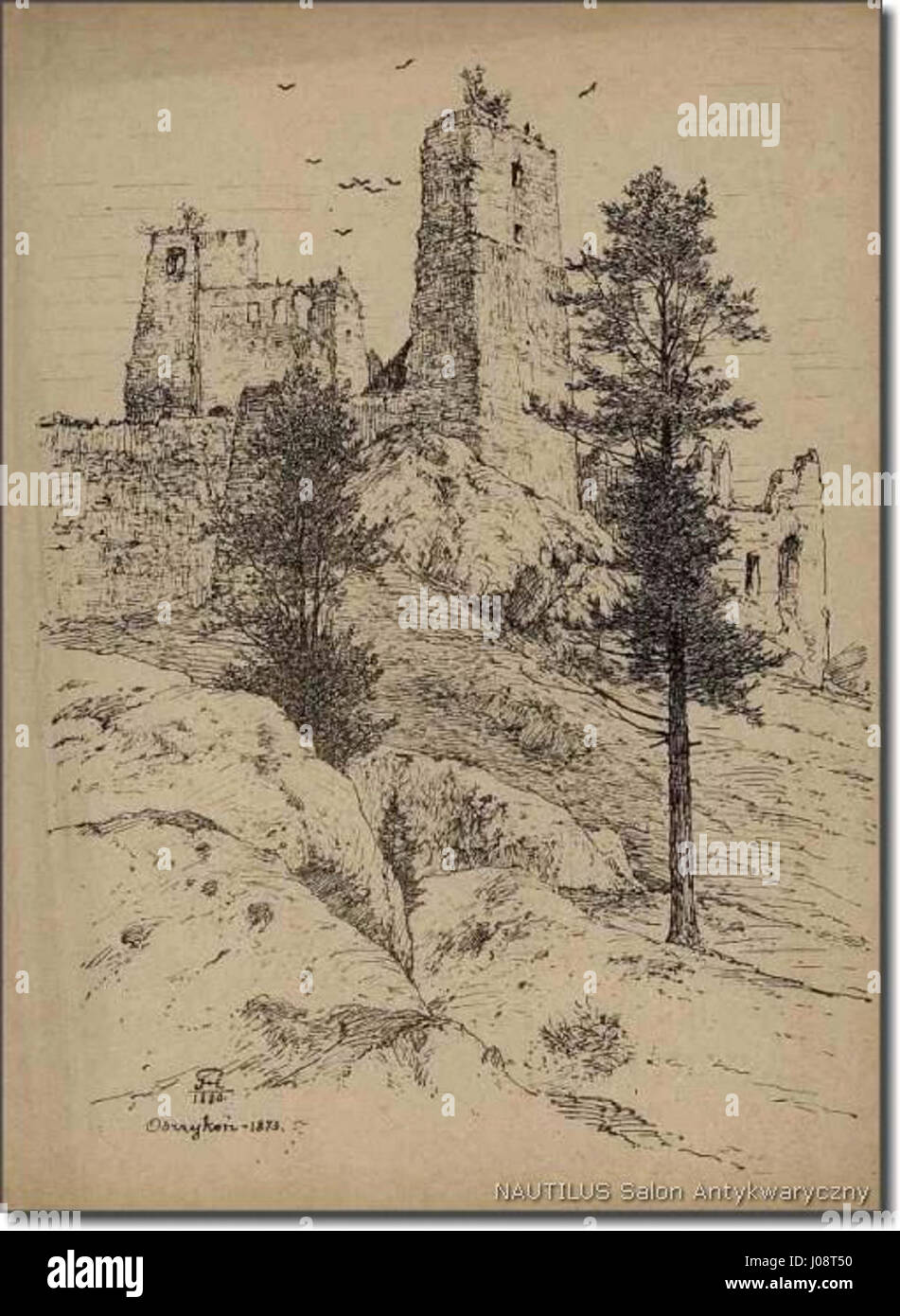The 1880 painting of Odrzykon captures the rural landscape of the ...