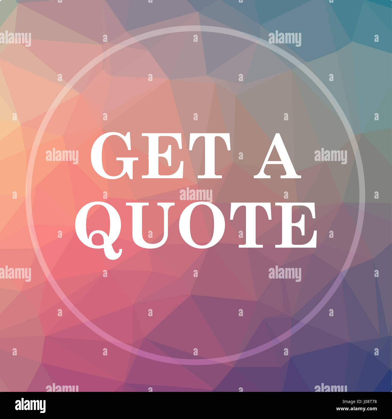 Get a quote icon. Get a quote website button on low poly background ...