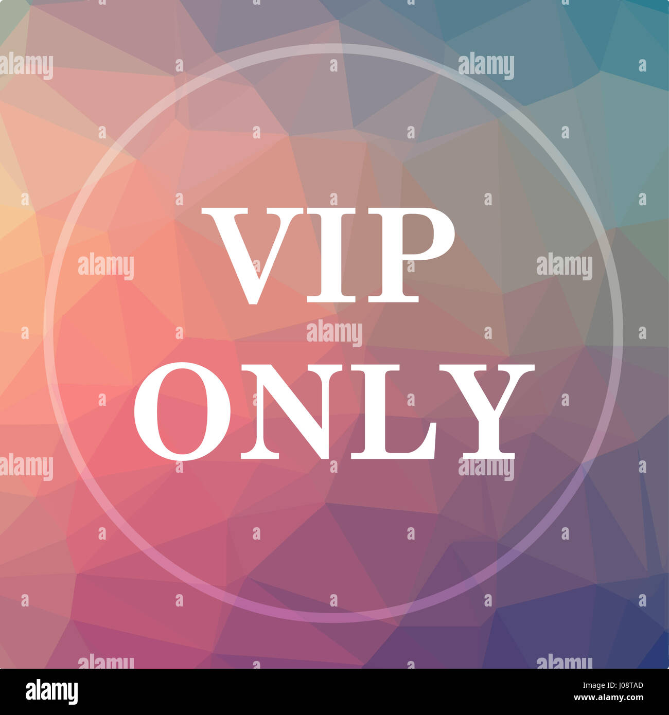 VIP only icon. VIP only website button on low poly background Stock ...